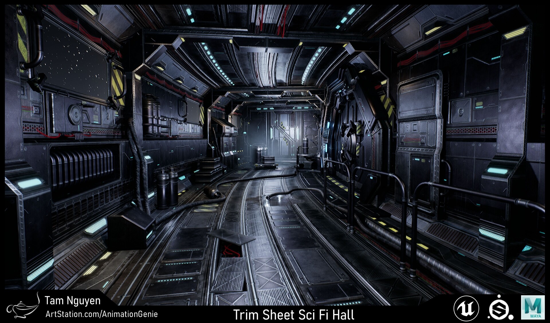 Tam Nguyen - Sci Fi Hall Space Station - Unreal Engine