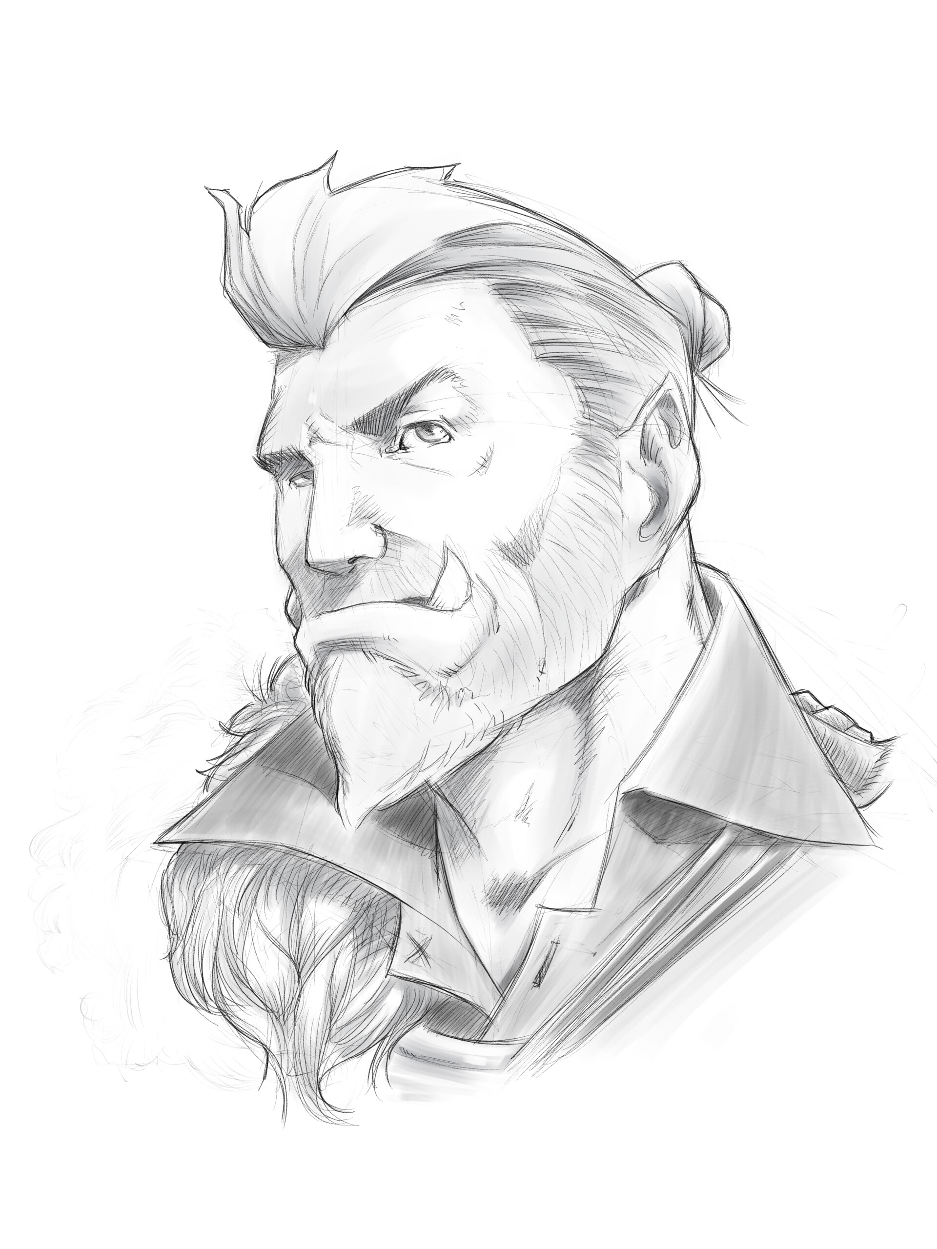 how to draw half orcs