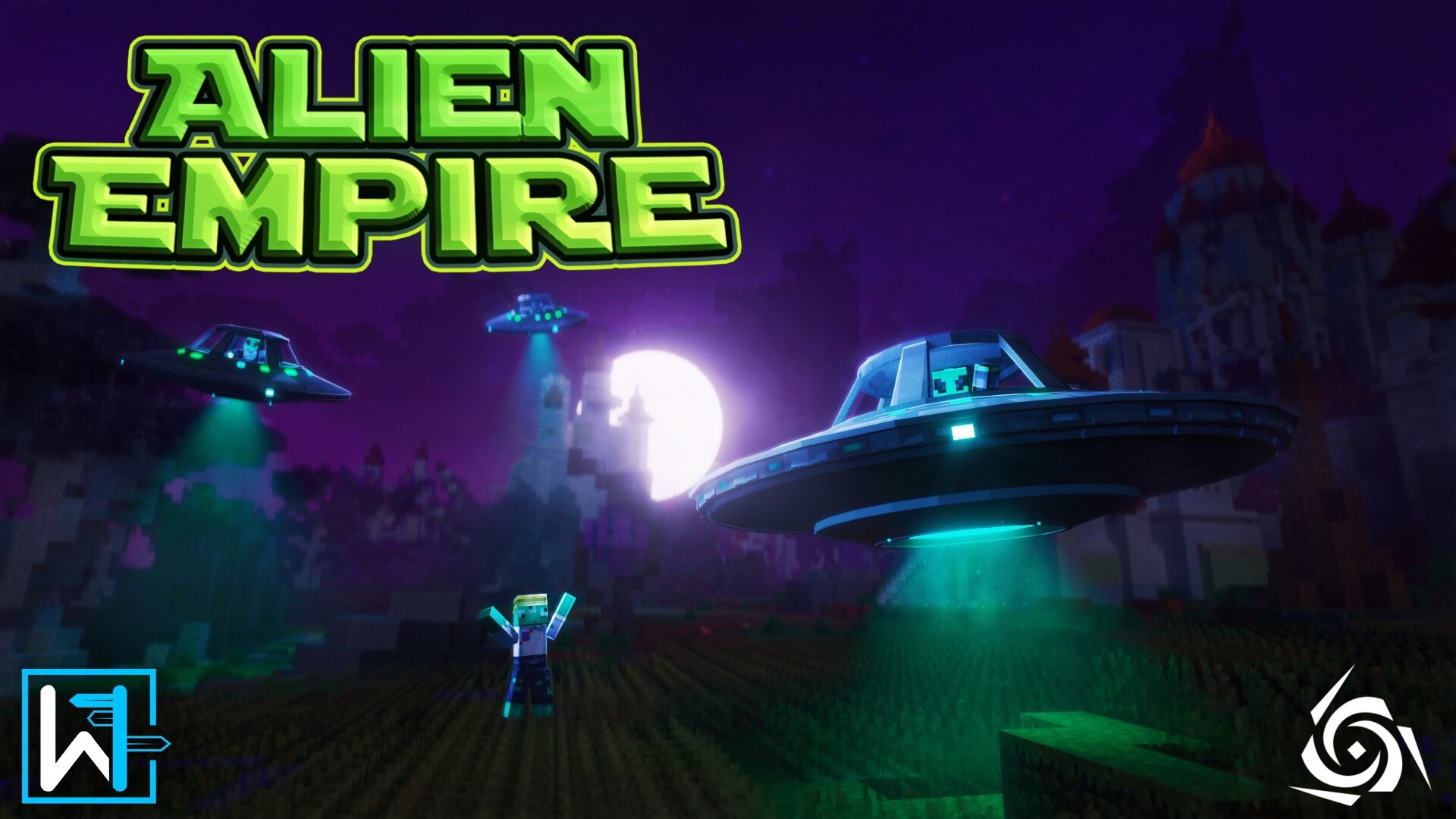 ArtStation - Alien Empire Minecraft Key-art