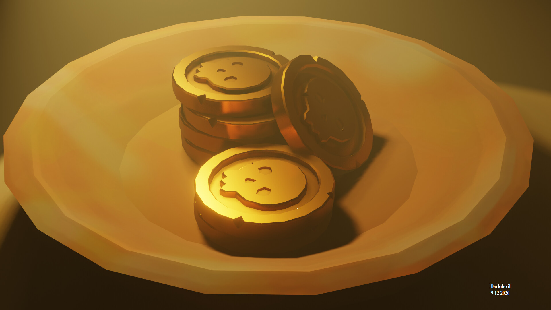 ArtStation - Stylized gold coins
