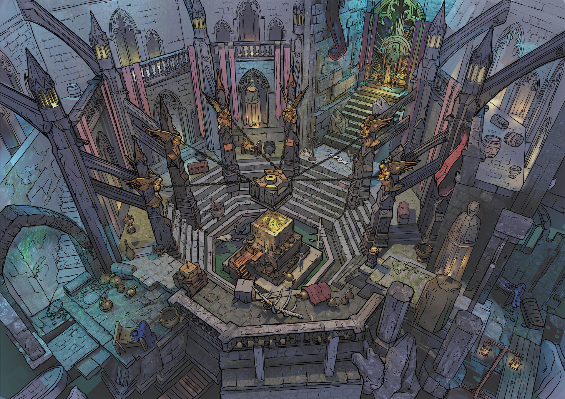 ArtStation - THE DUNGEON OF GOLD TREASURE