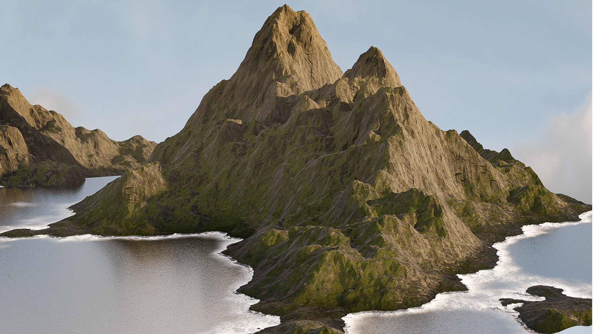 ArtStation - 3d mountain Island