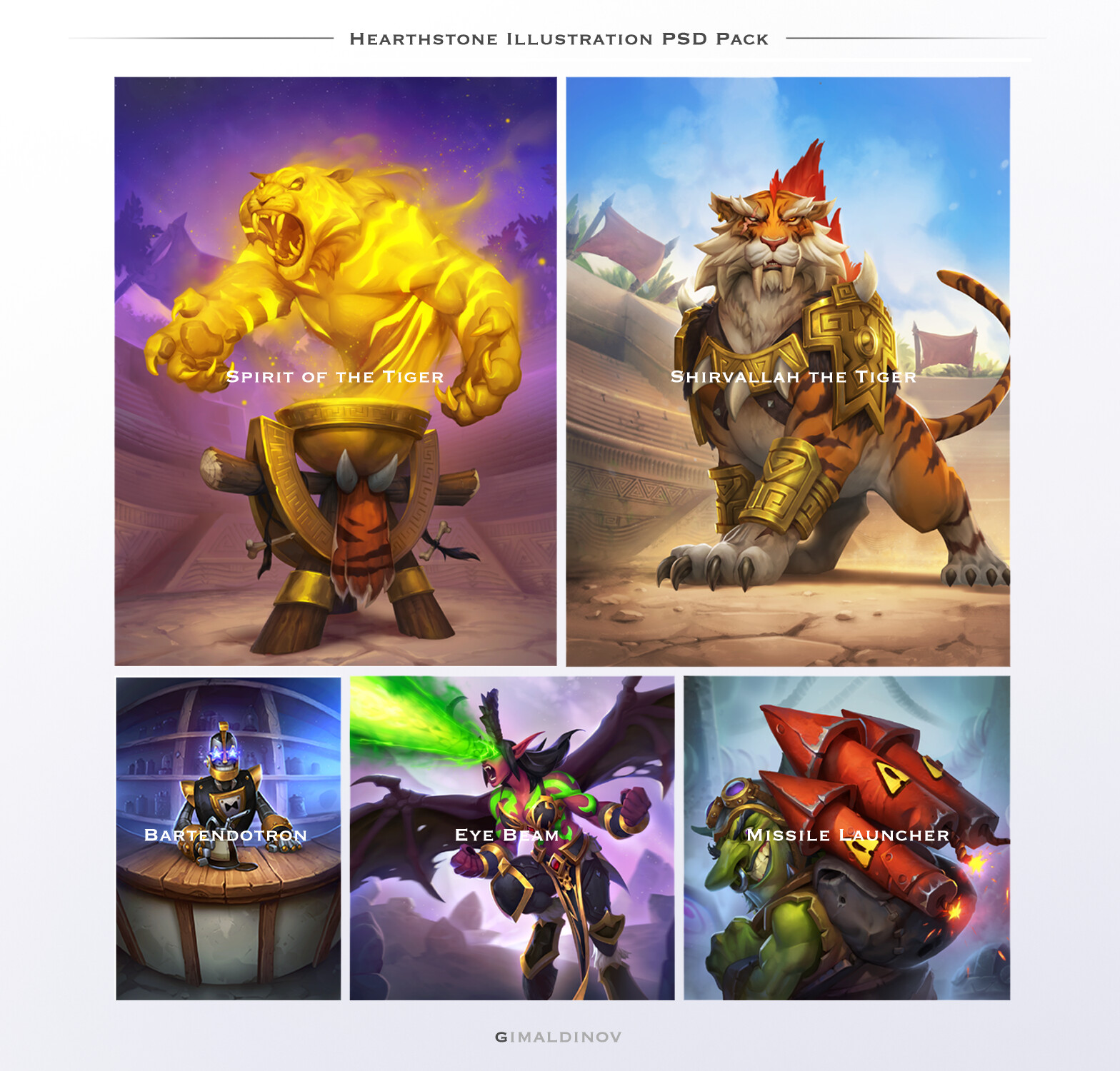 ArtStation - Hearthstone illustrations PSD pack