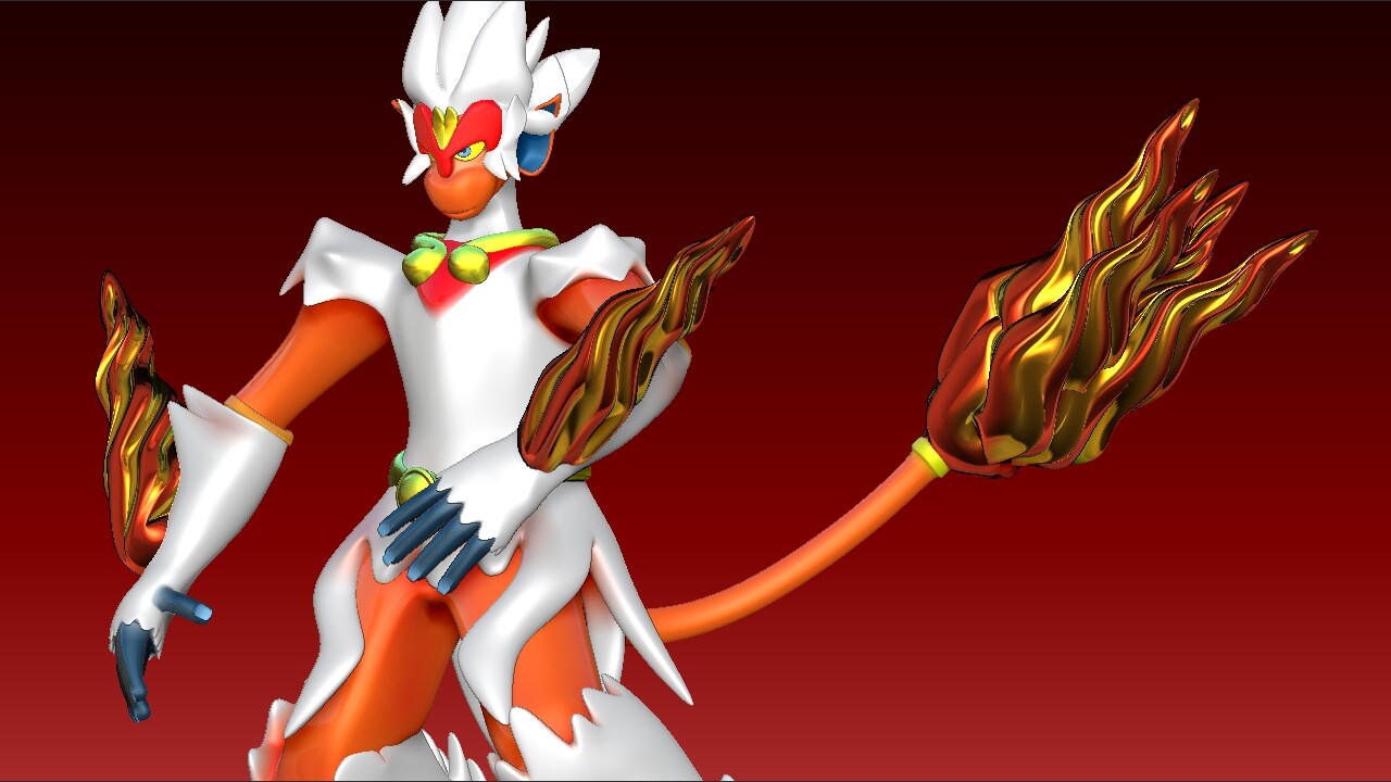 mega infernape drawing