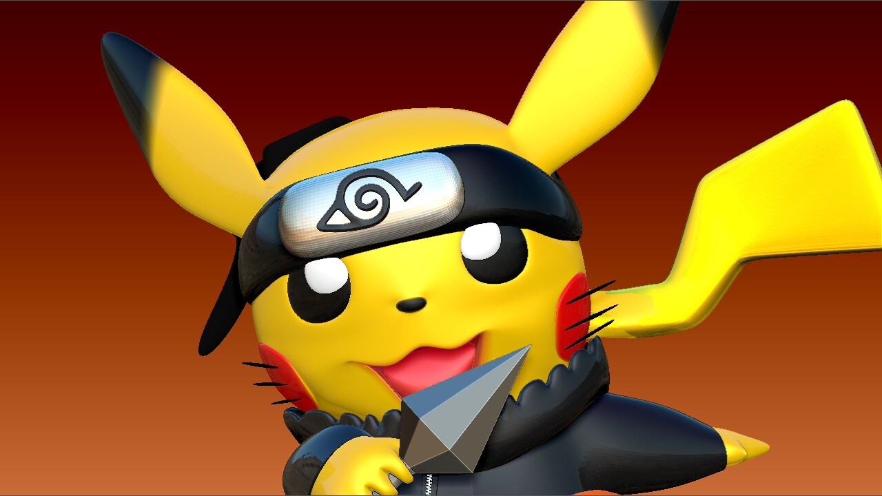 ArtStation - Pikachu X Naruto