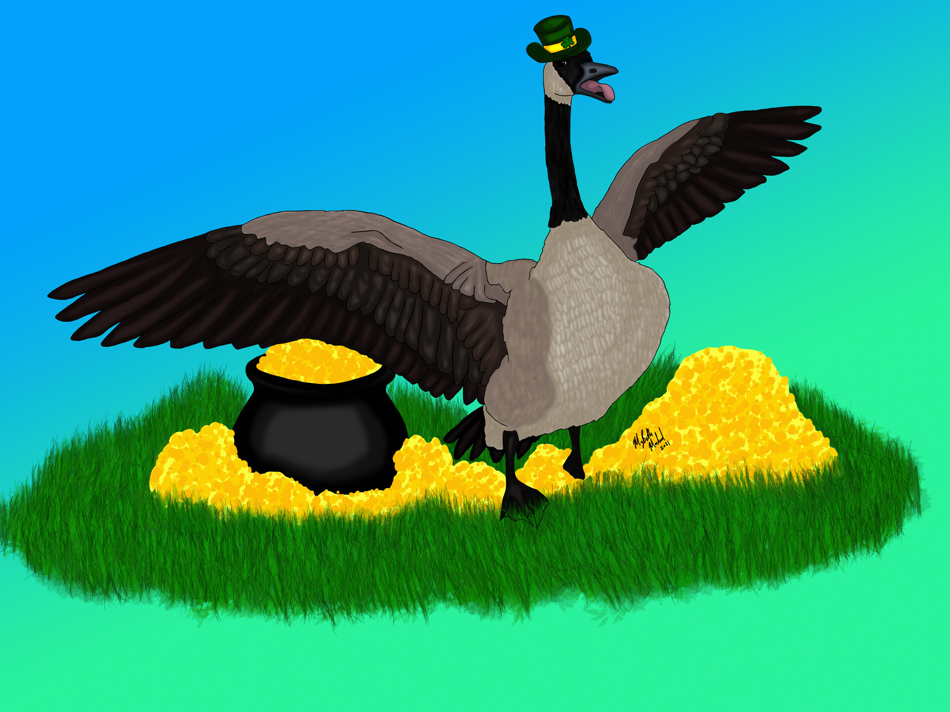 ArtStation - Beware the Saint Patties Goose