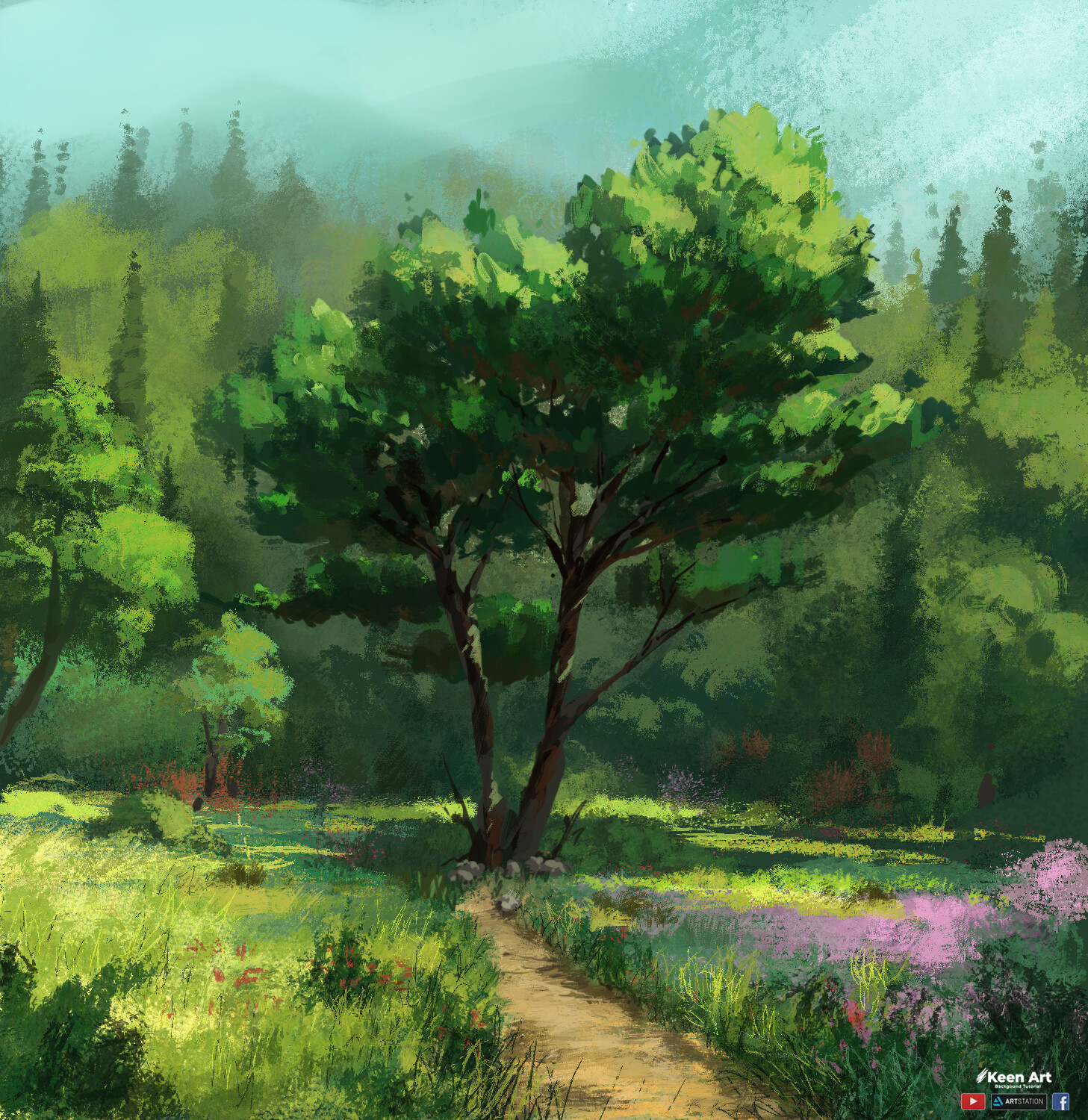 ArtStation - Tree in tre forest.