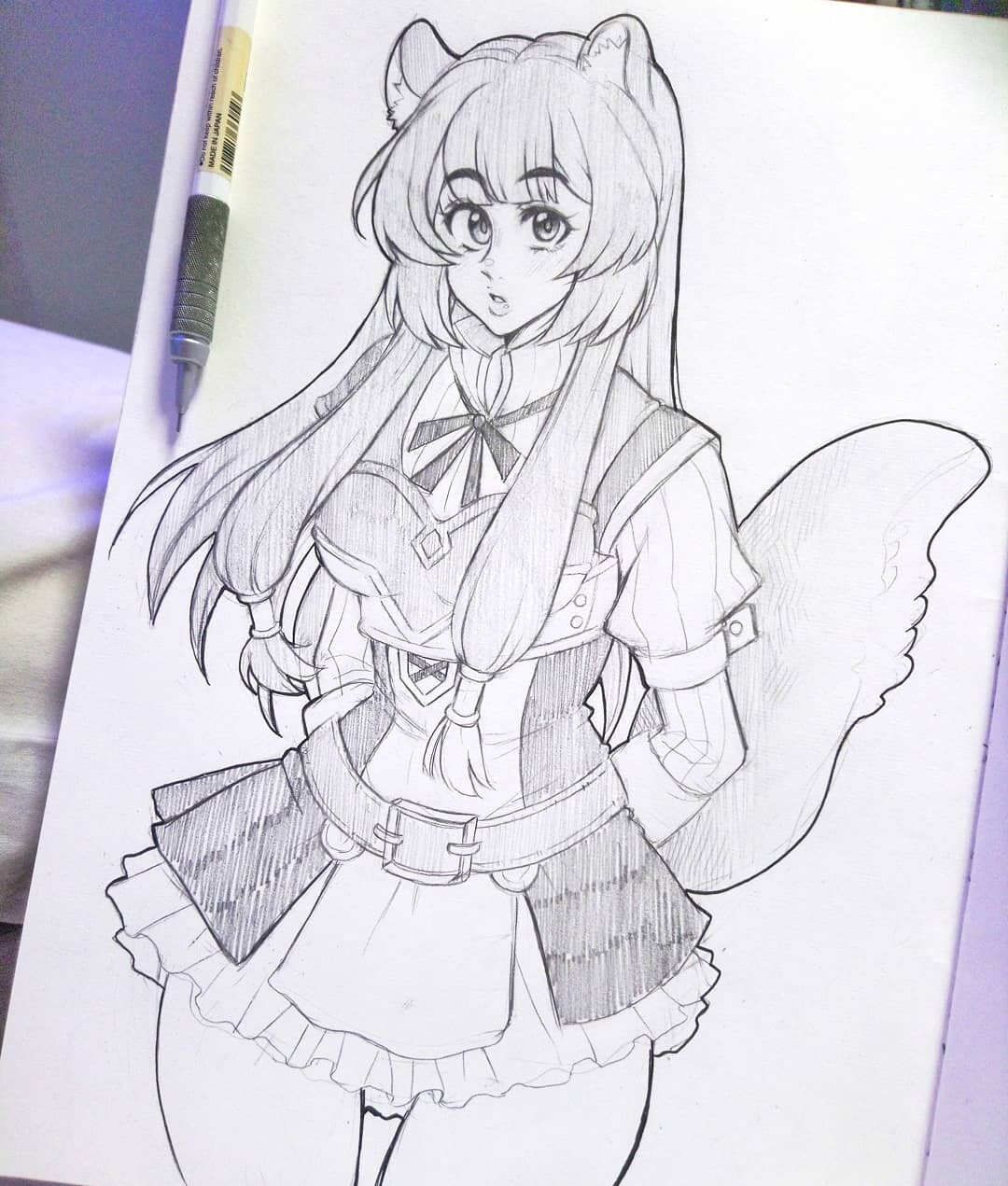 ArtStation - Raphtalia Traditional Sketch