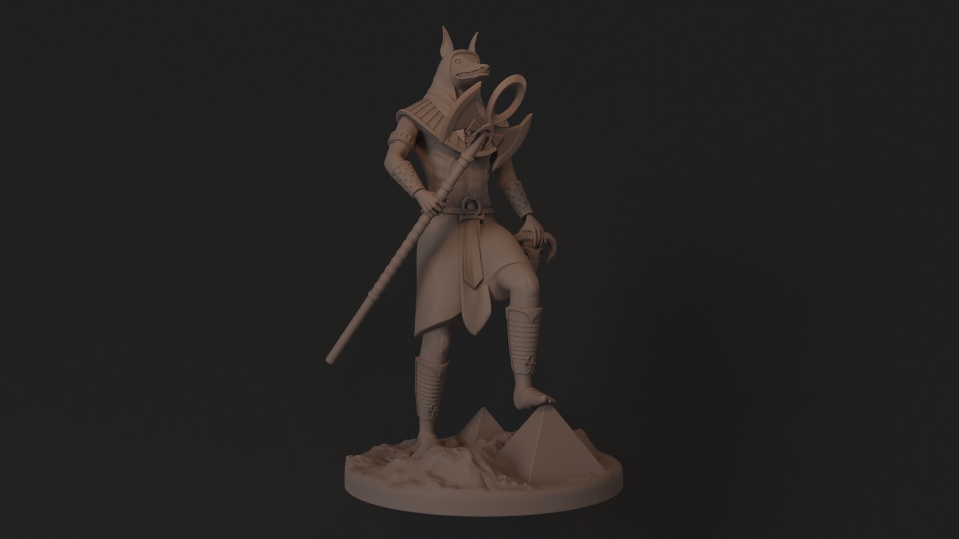 ArtStation - God Anubis Miniature