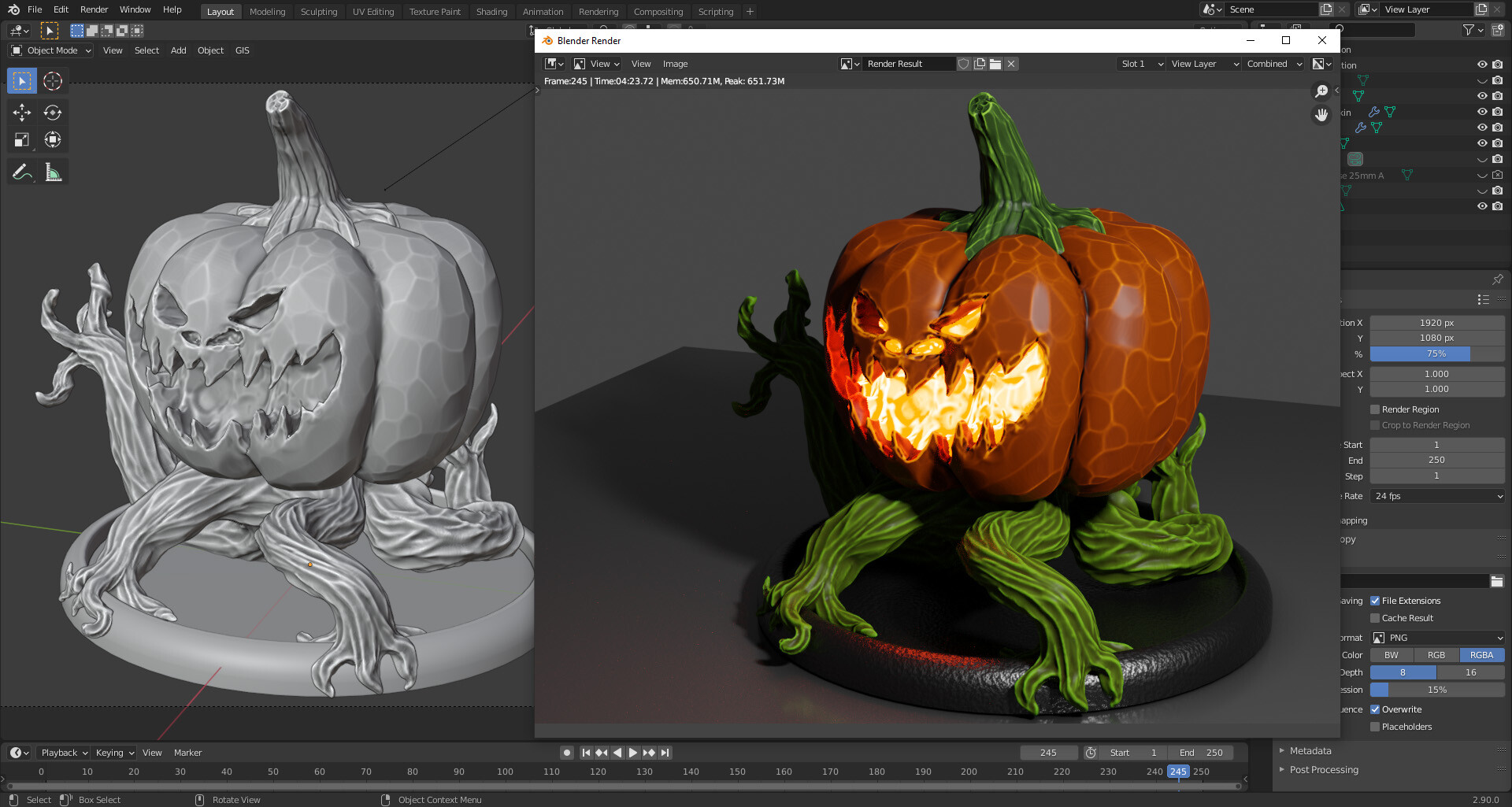 ArtStation - Pumpkin Miniature Sculpt