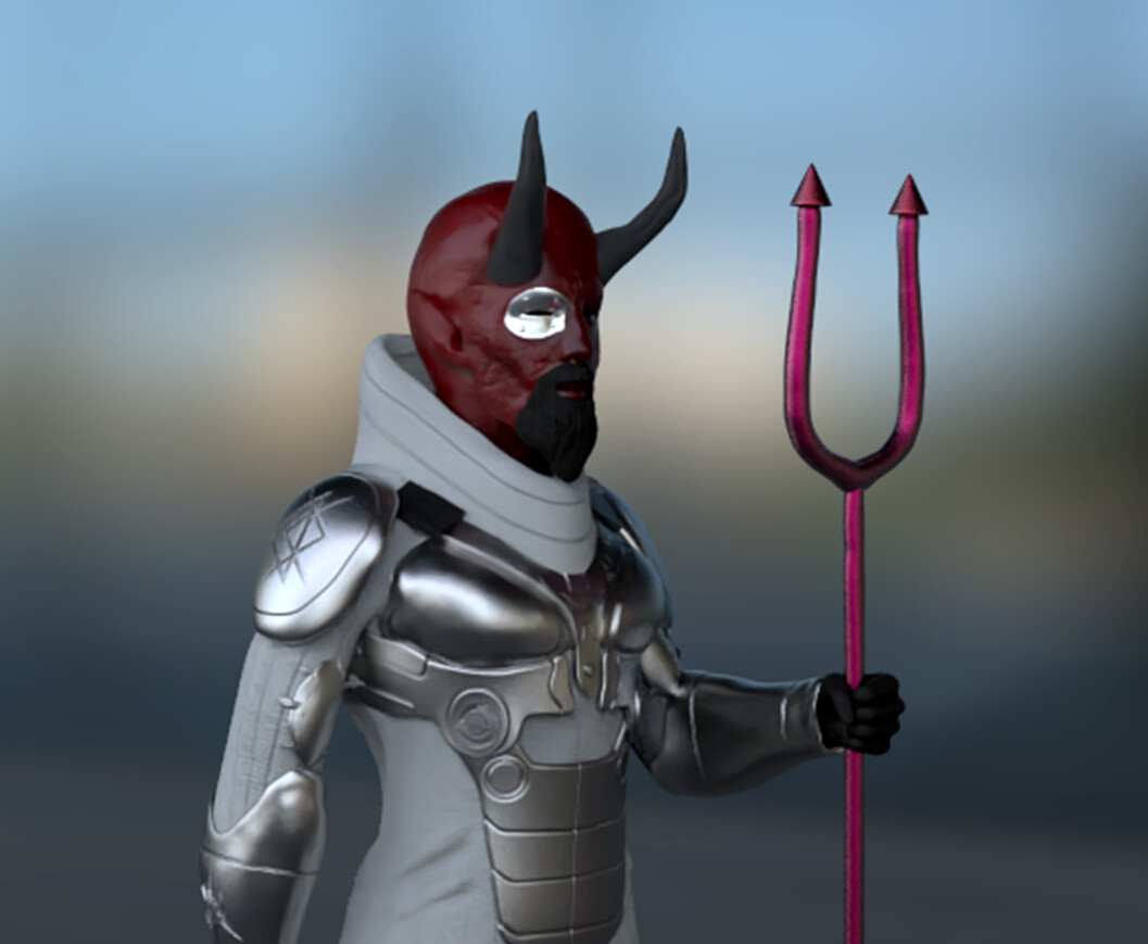 ArtStation - Space demon textured