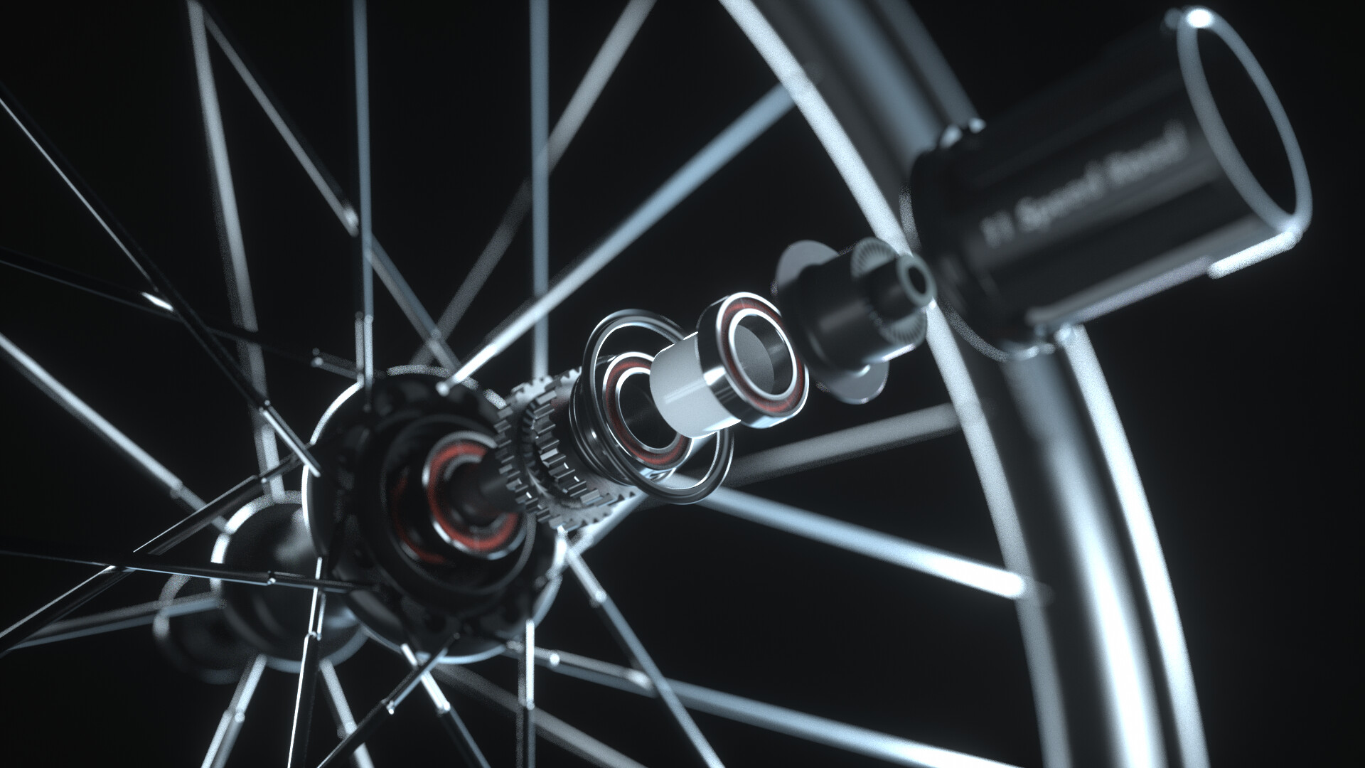 Tom Yi - shaders/ lighting/ styleframe of Giant SLR Wheel Product Video