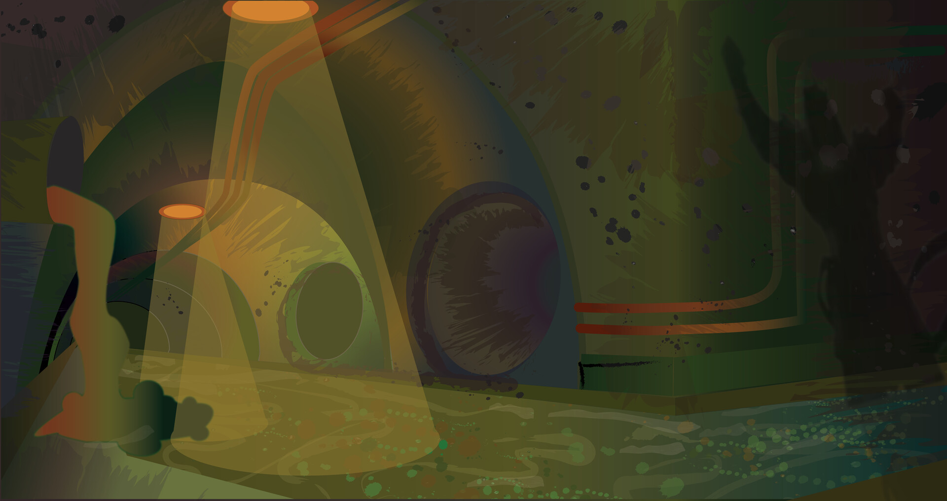 ArtStation - Sewer Background Design