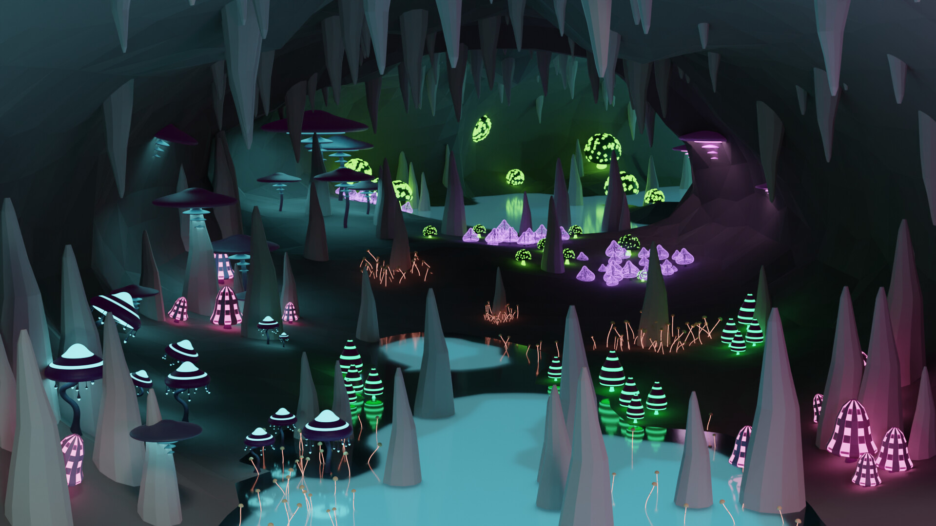 ArtStation - Fantasy Mushroom Cave