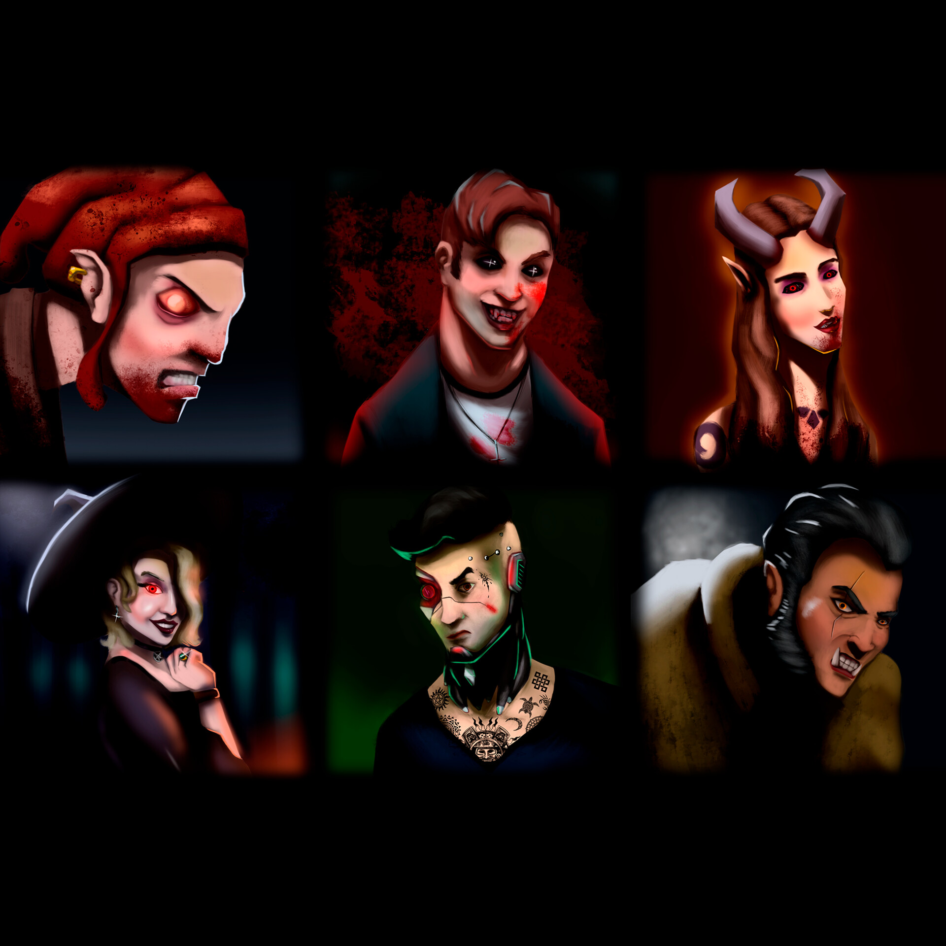 ArtStation - Creepy portrait,