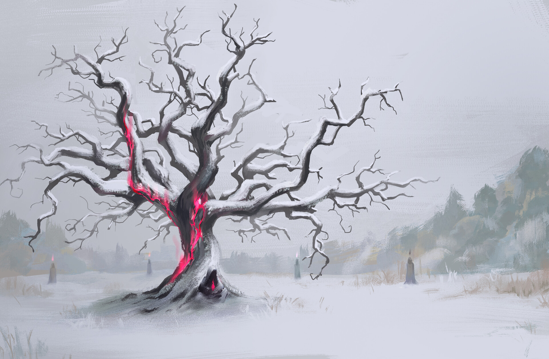 ArtStation - Winter tree