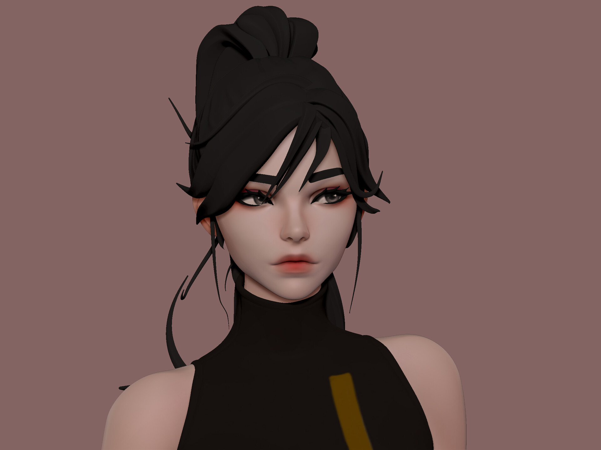 ArtStation - Female character face style practice 01