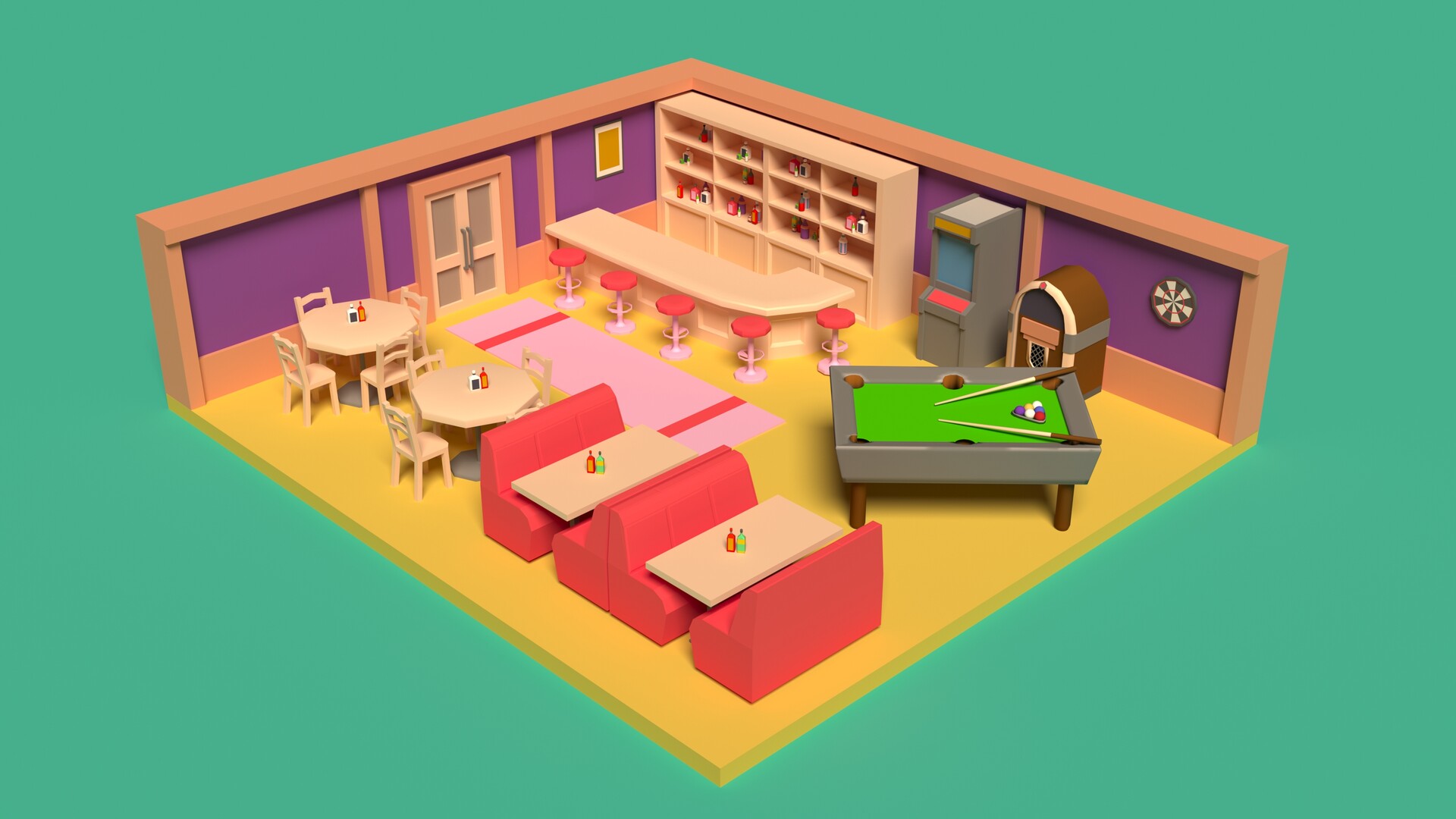 ArtStation - Low-poly bar