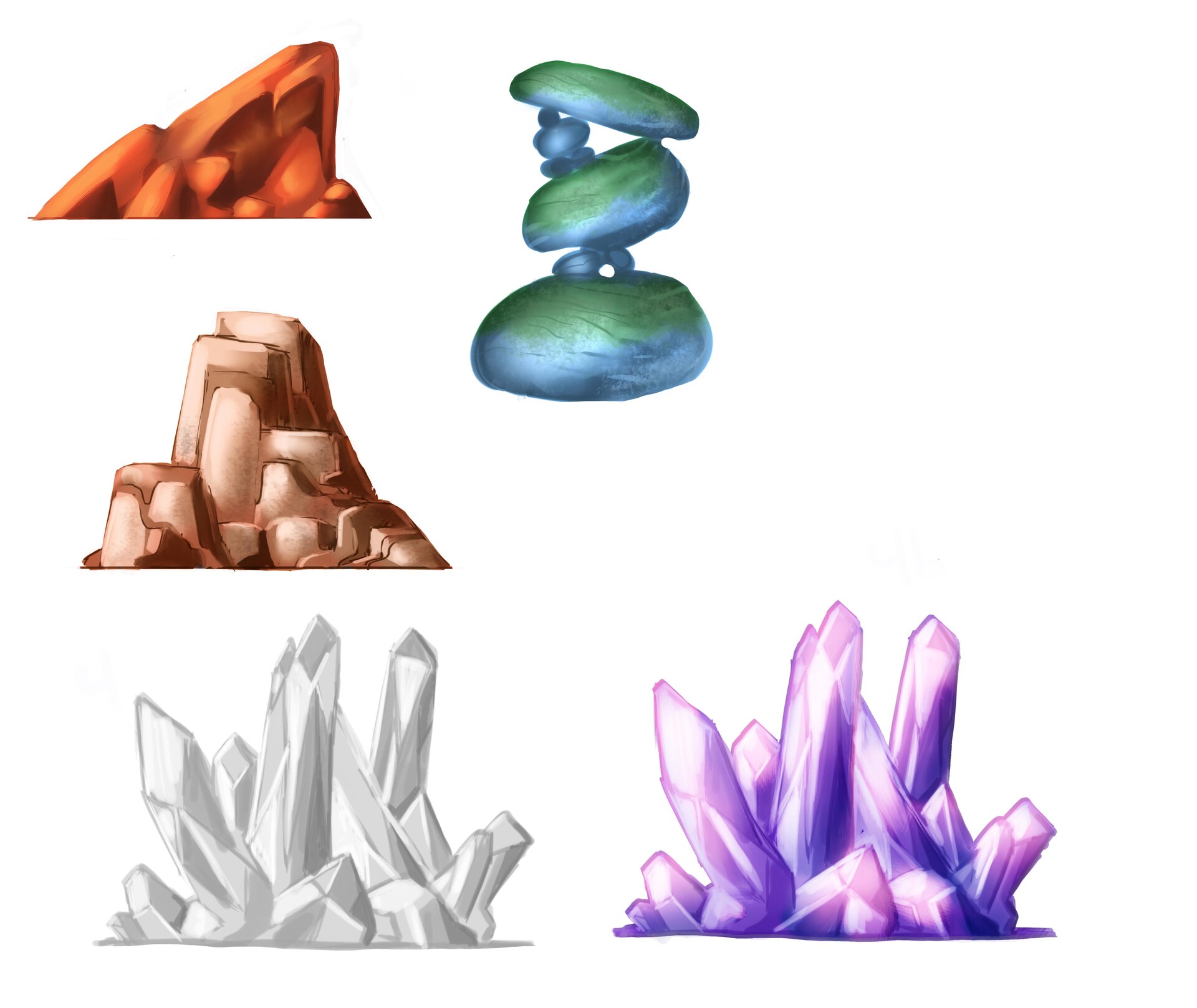 ArtStation - Rock/Gem Studies