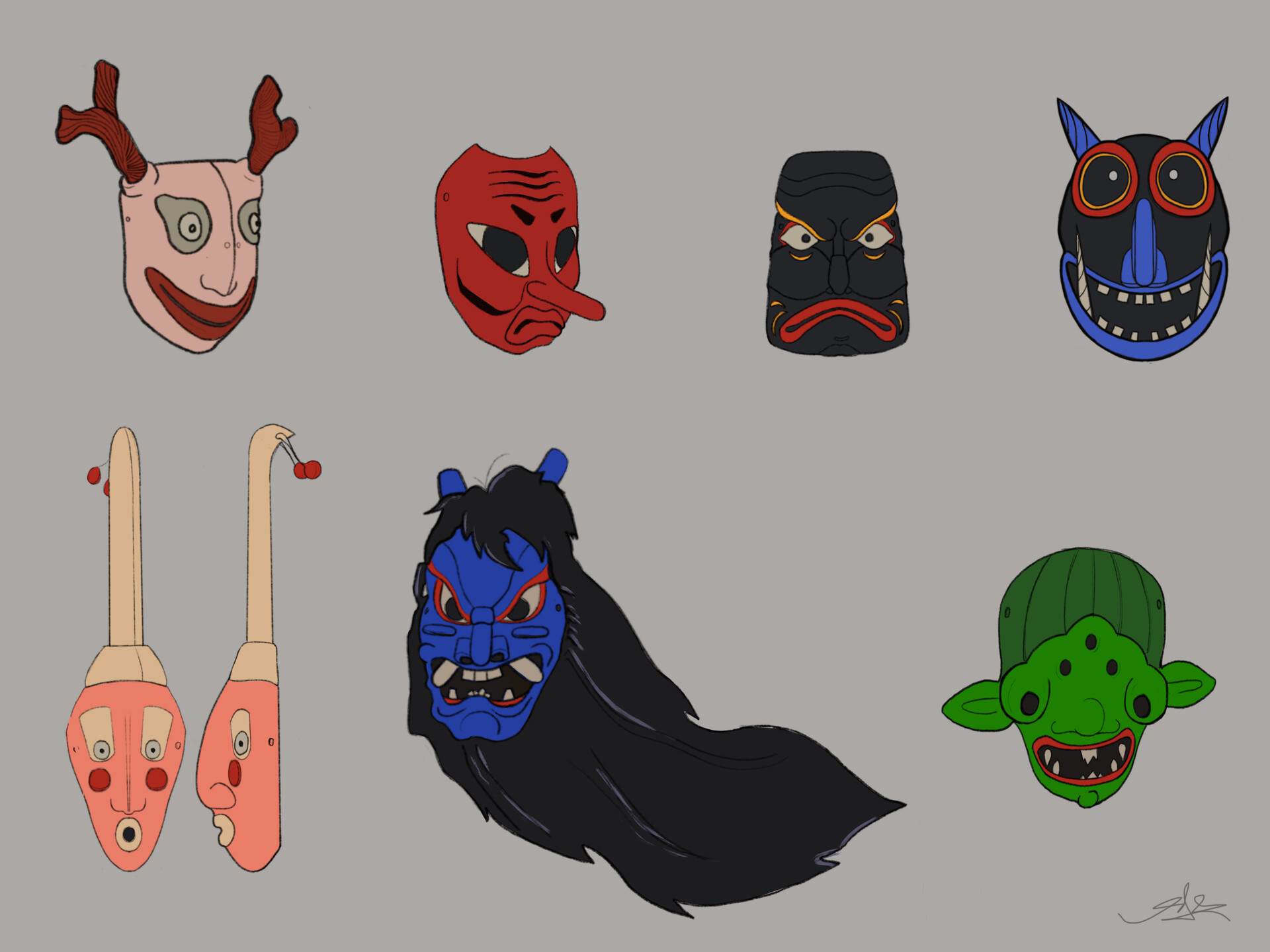ArtStation - Face masks design