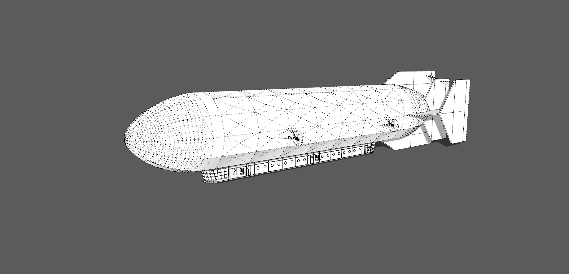 Lilian Landrein - Attack on Titan Marley airship (SkethUp native tools)