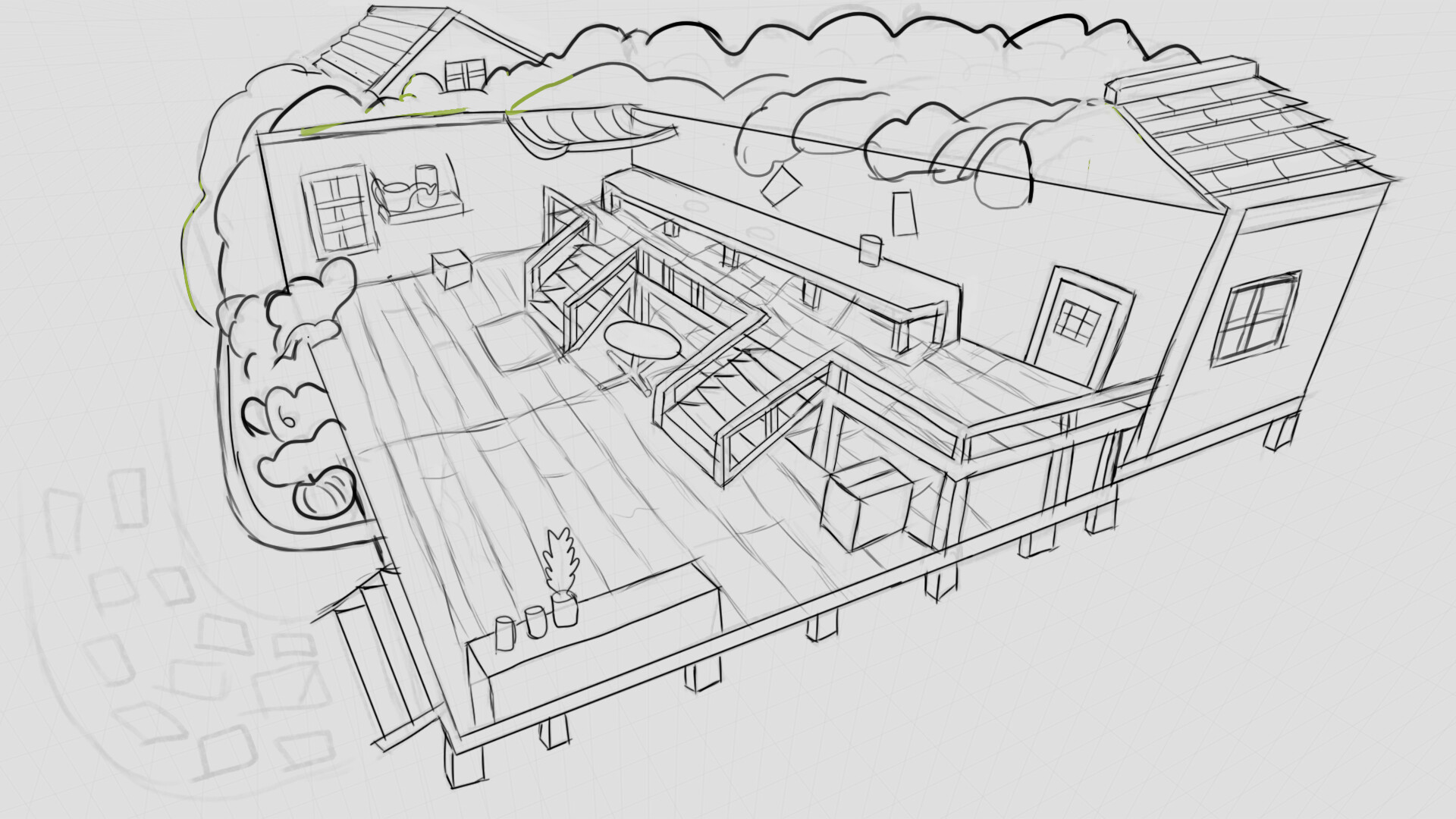 ArtStation - house sketch
