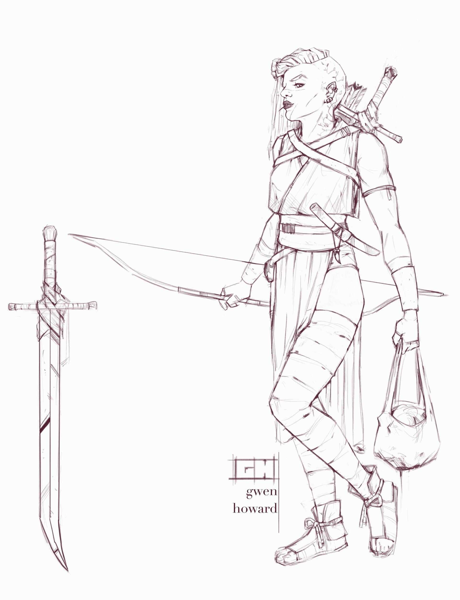 ArtStation - Sadira the Drow Barbarian