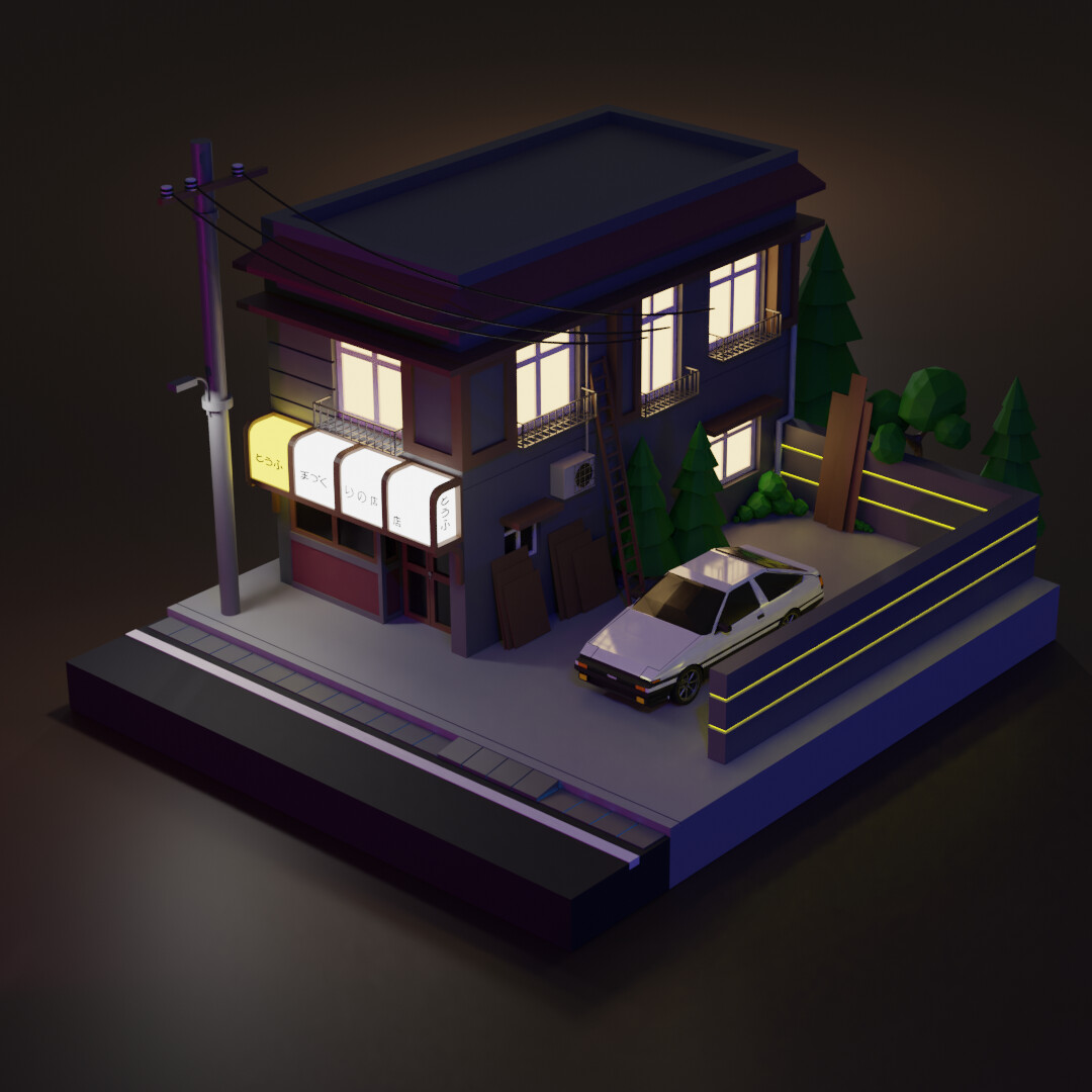ArtStation - Takumi - Initial D home