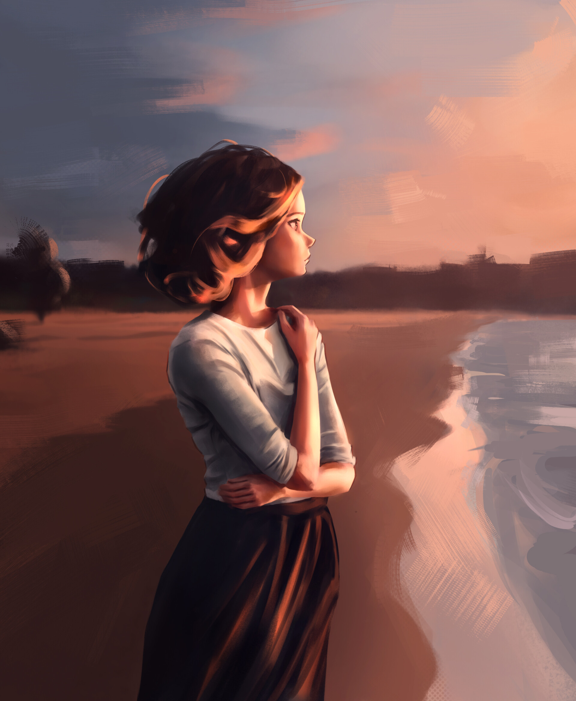 ArtStation - painting with reference