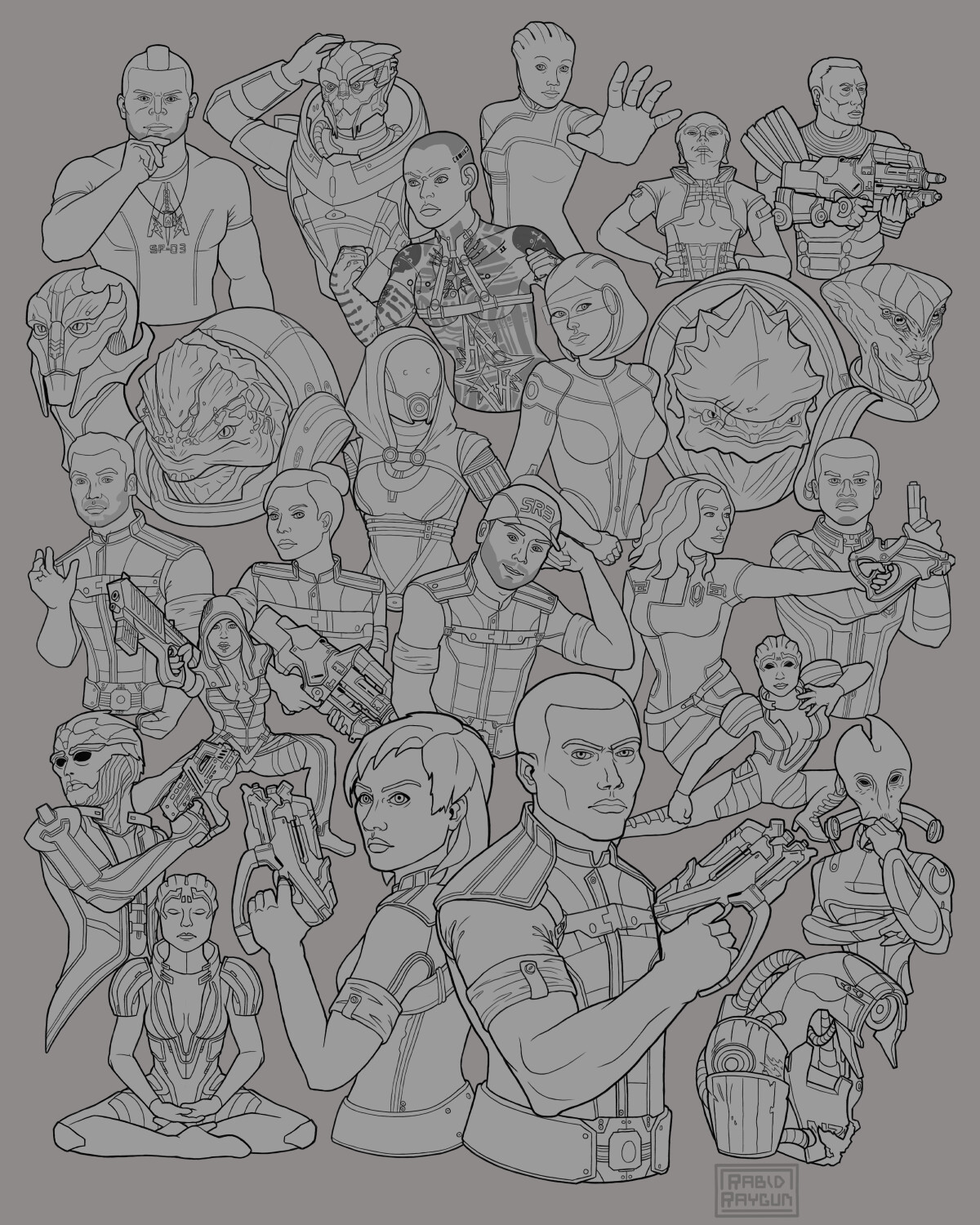 mass effect coloring pages
