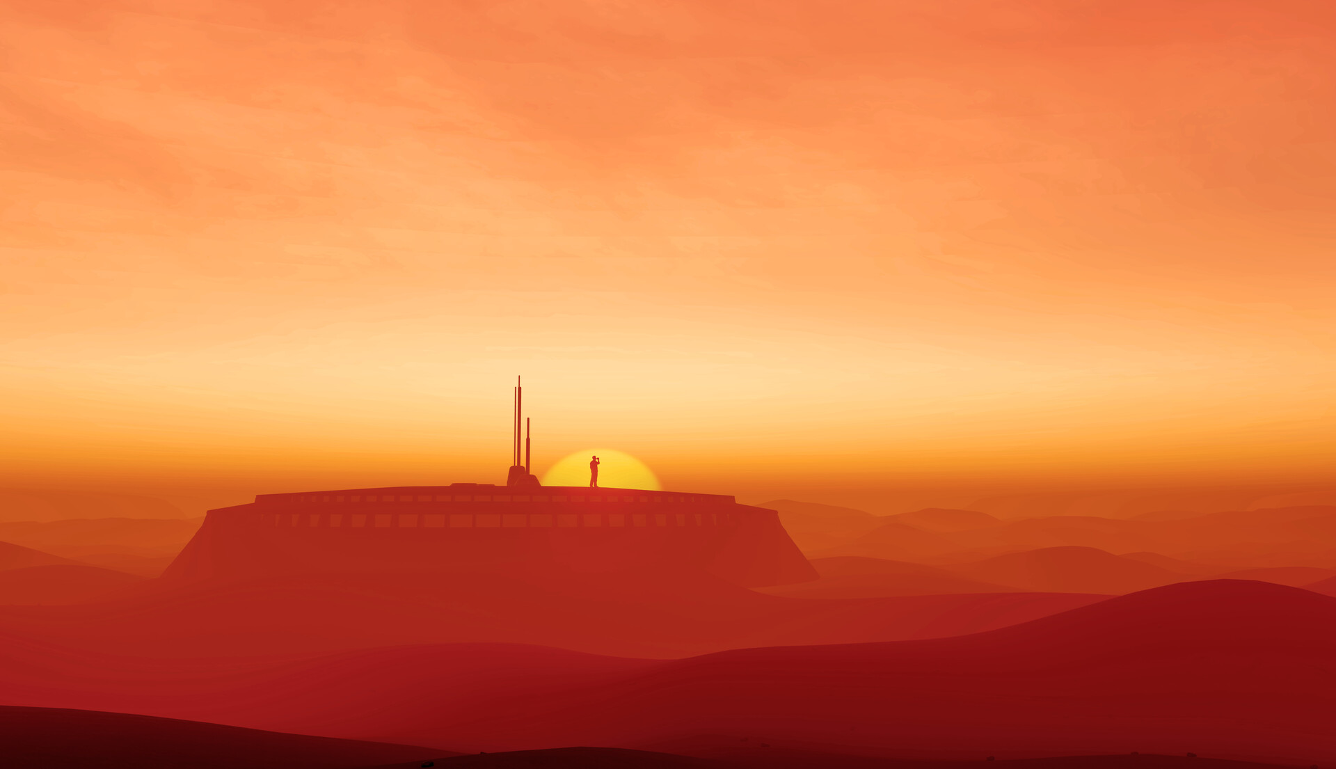 ArtStation - Tatooine Sunset