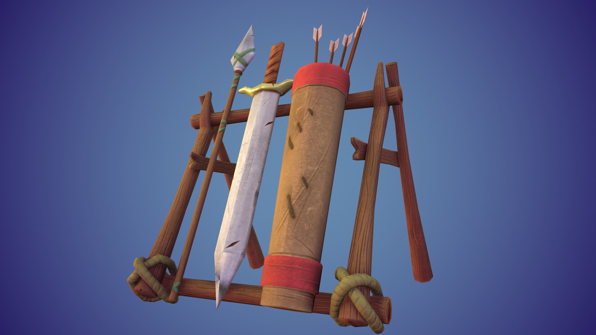 ArtStation - Stylized Weapon Rack