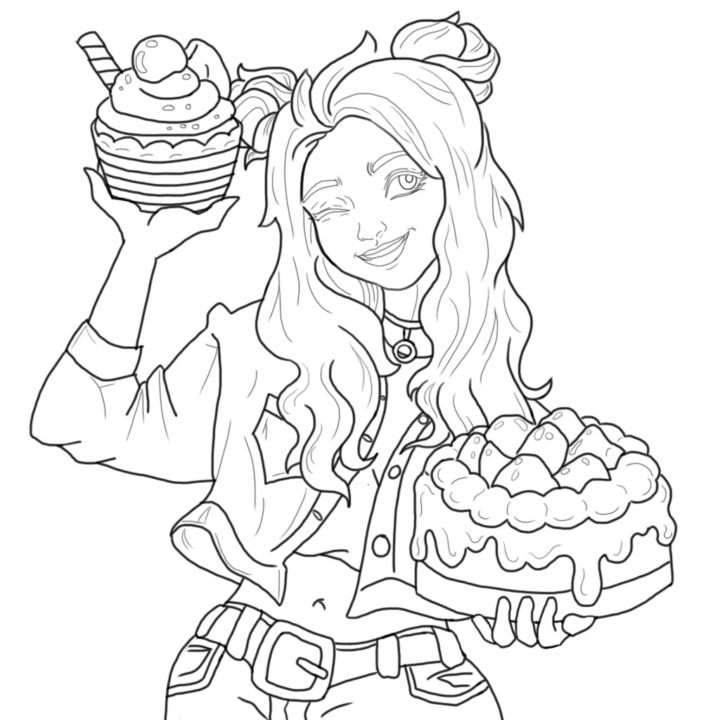 Female Baker Coloring Pages