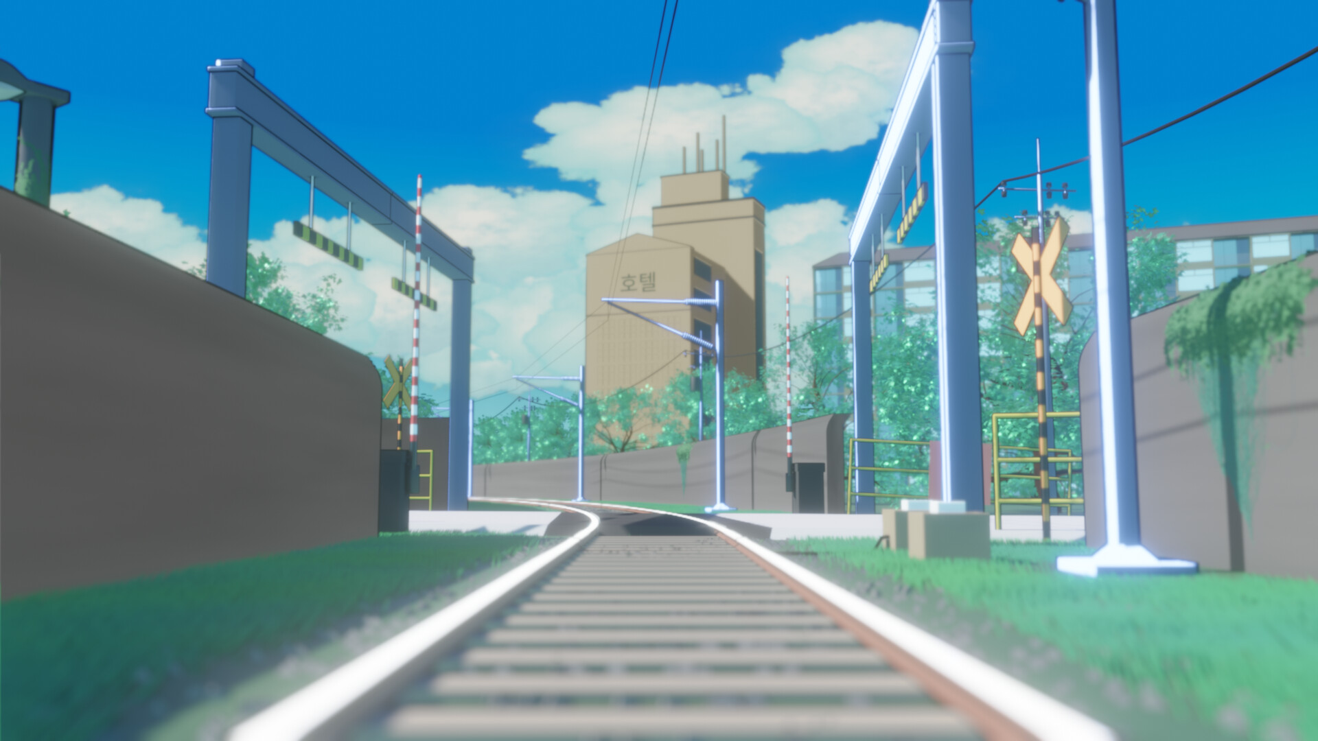 ArtStation - Anime Style Railroad Crossing - Mar 20, 2021