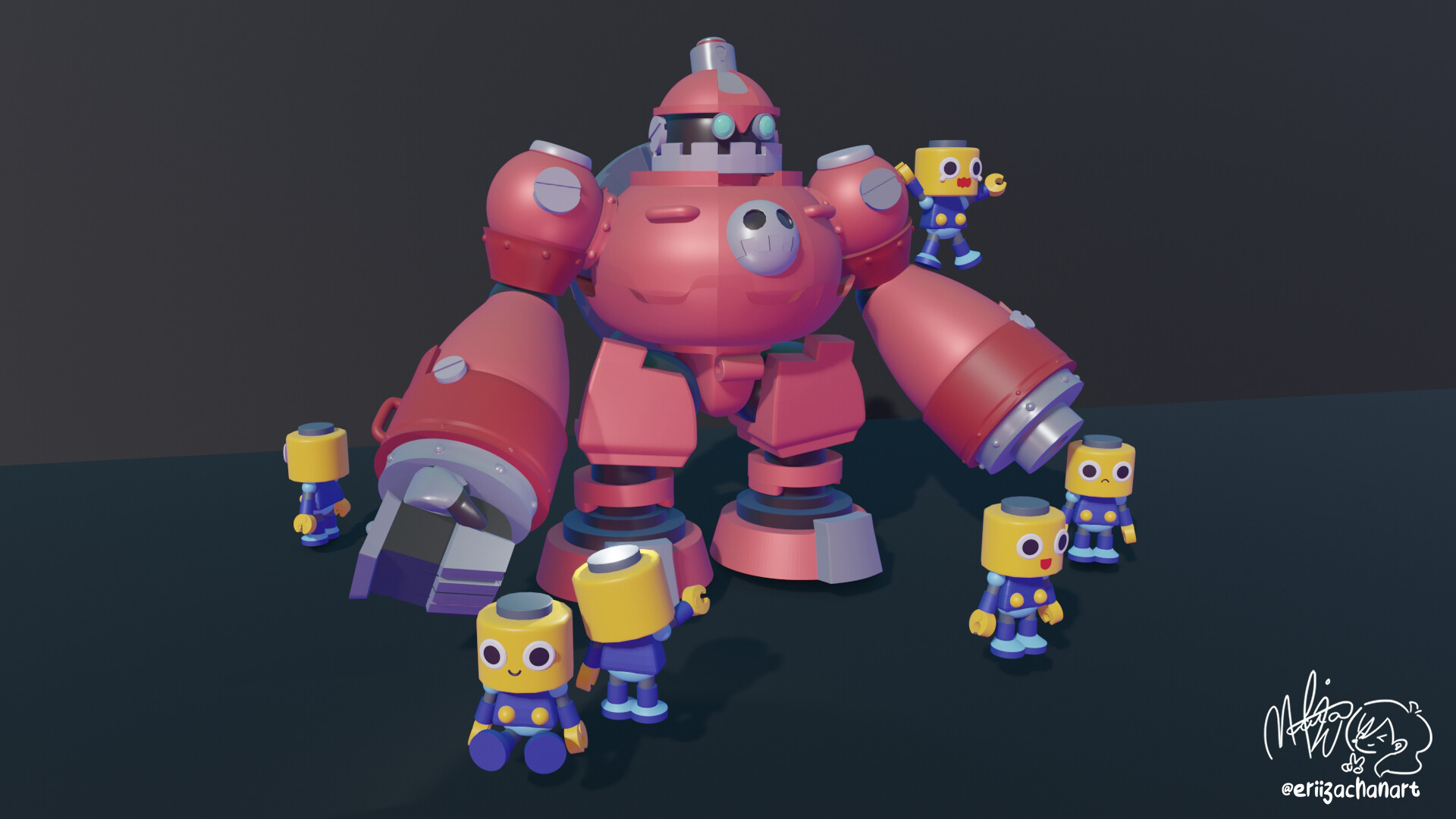 Eriiza-chan - Gustaff and Servbots