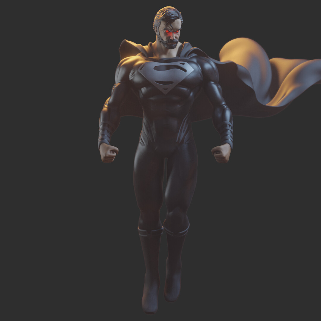 superman 3d render