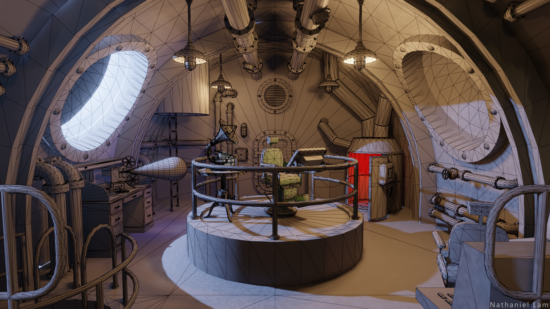 Retro Spaceship Interior