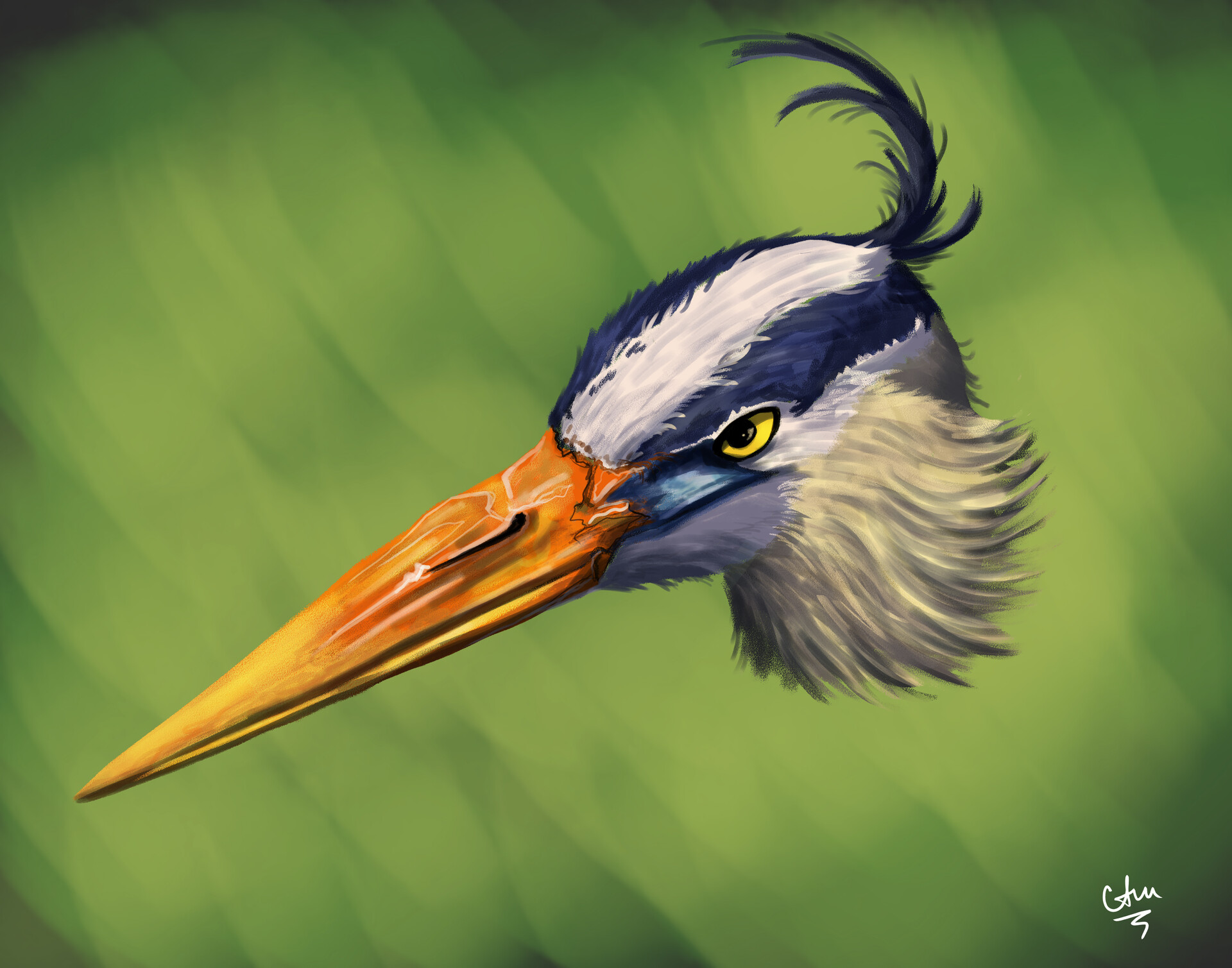 ArtStation - Blue Heron