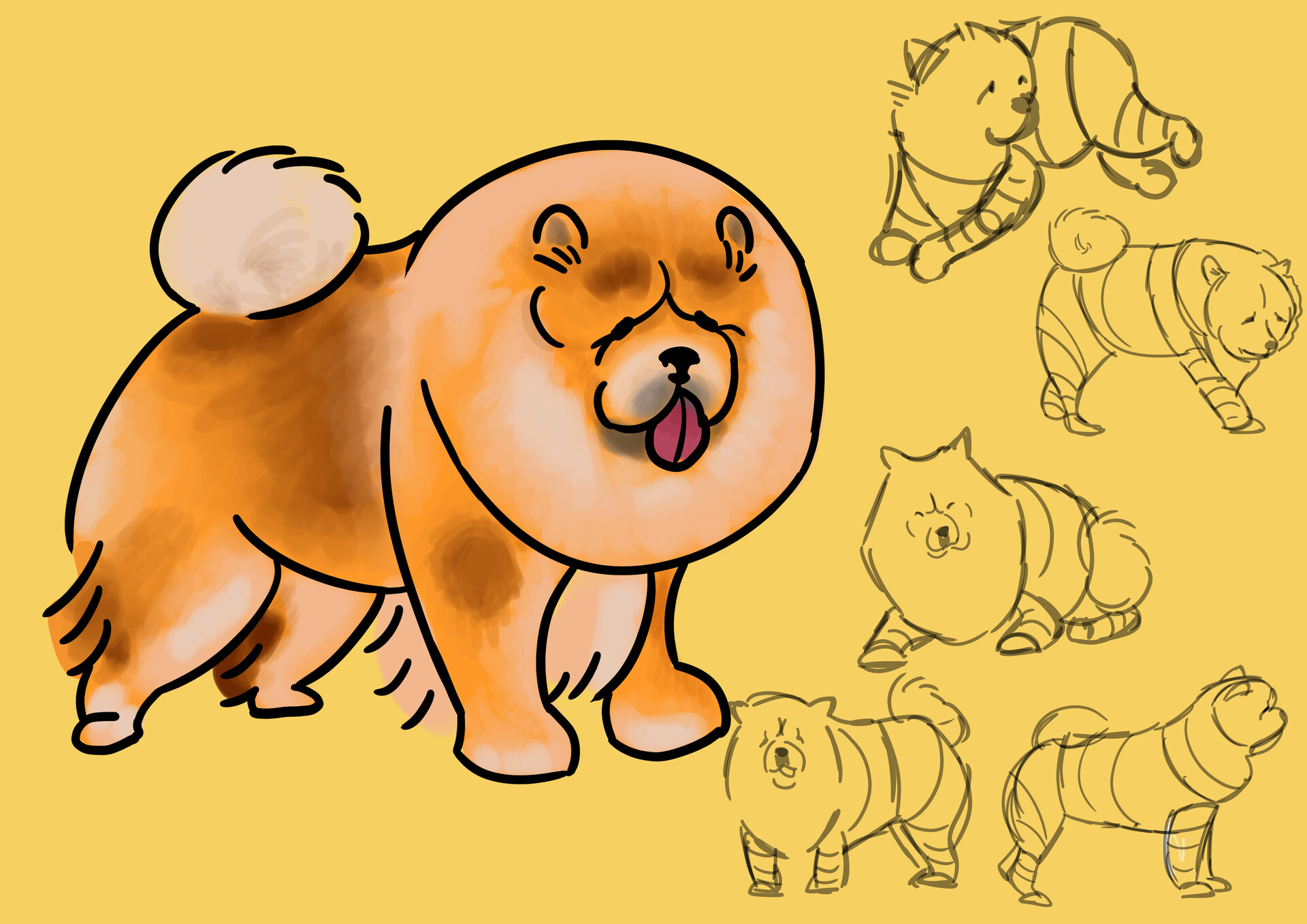 ArtStation - Stylized Dog Exercise