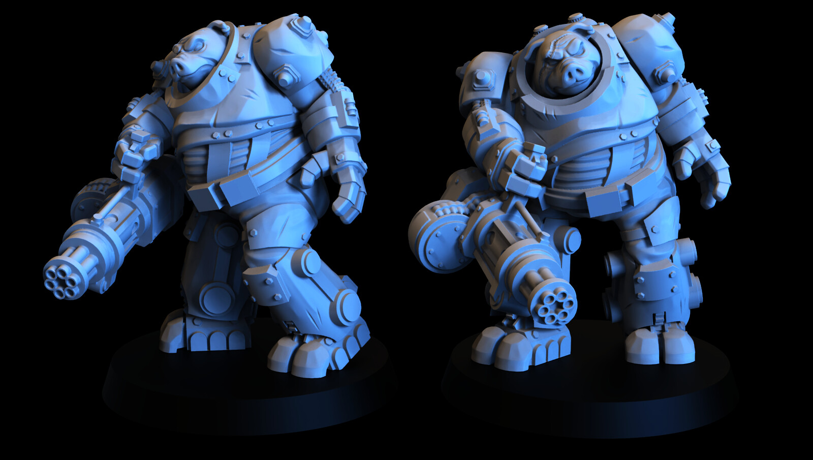 ArtStation - Miniatures: Mech-Suit Pig