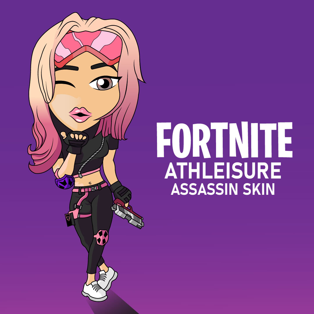Artstation Fan Art Athleisure Assassin Skin Fortnite Estilo Chibi