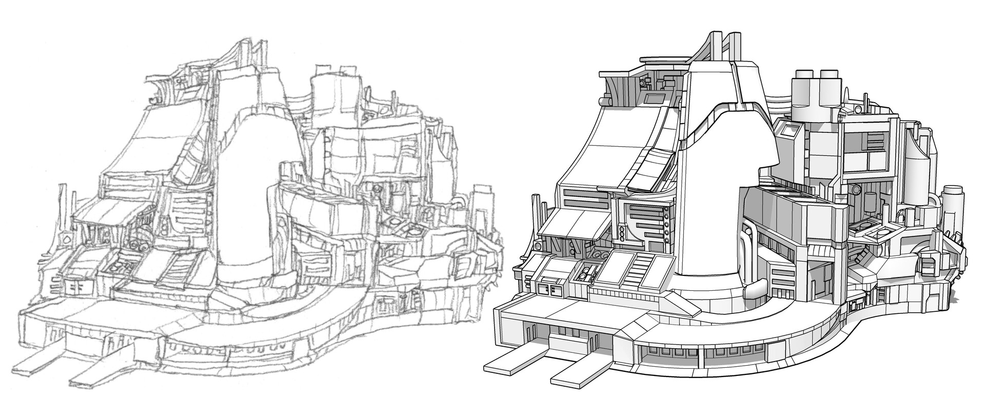 ArtStation - Industrial complex - modeling exercise