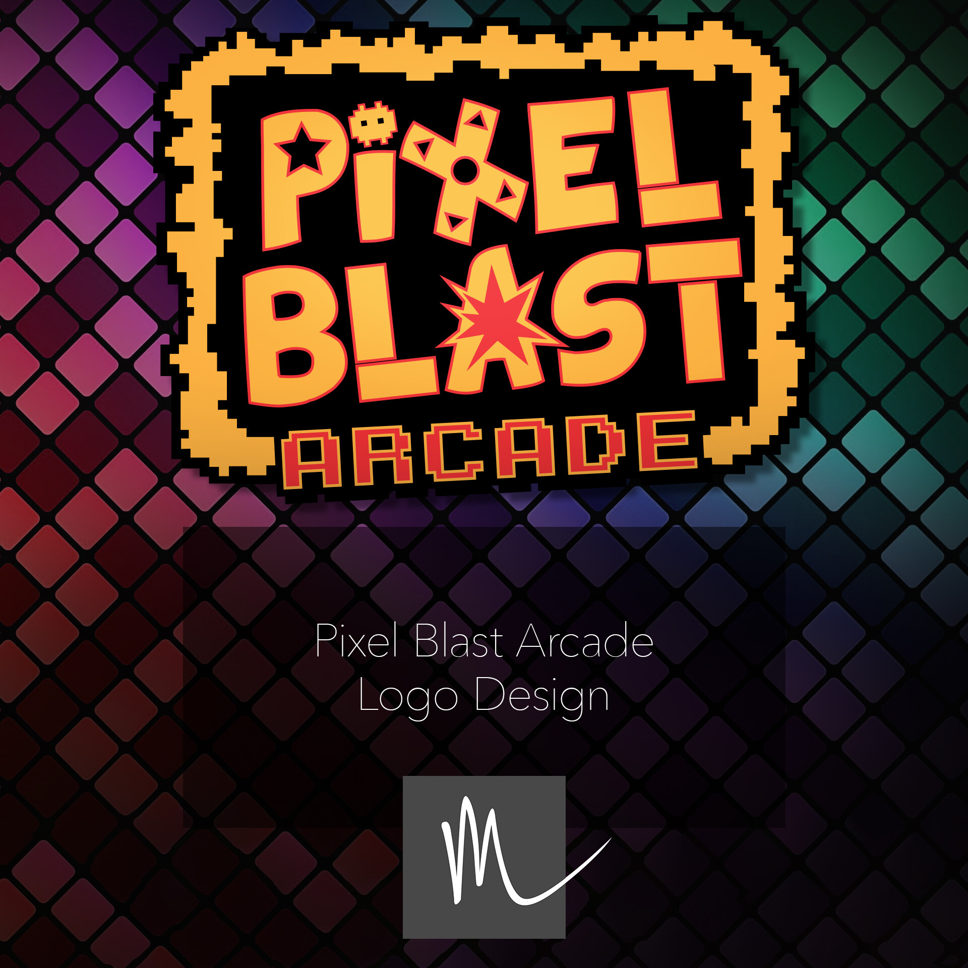 ArtStation - Pixel Blast Arcade Logo Design