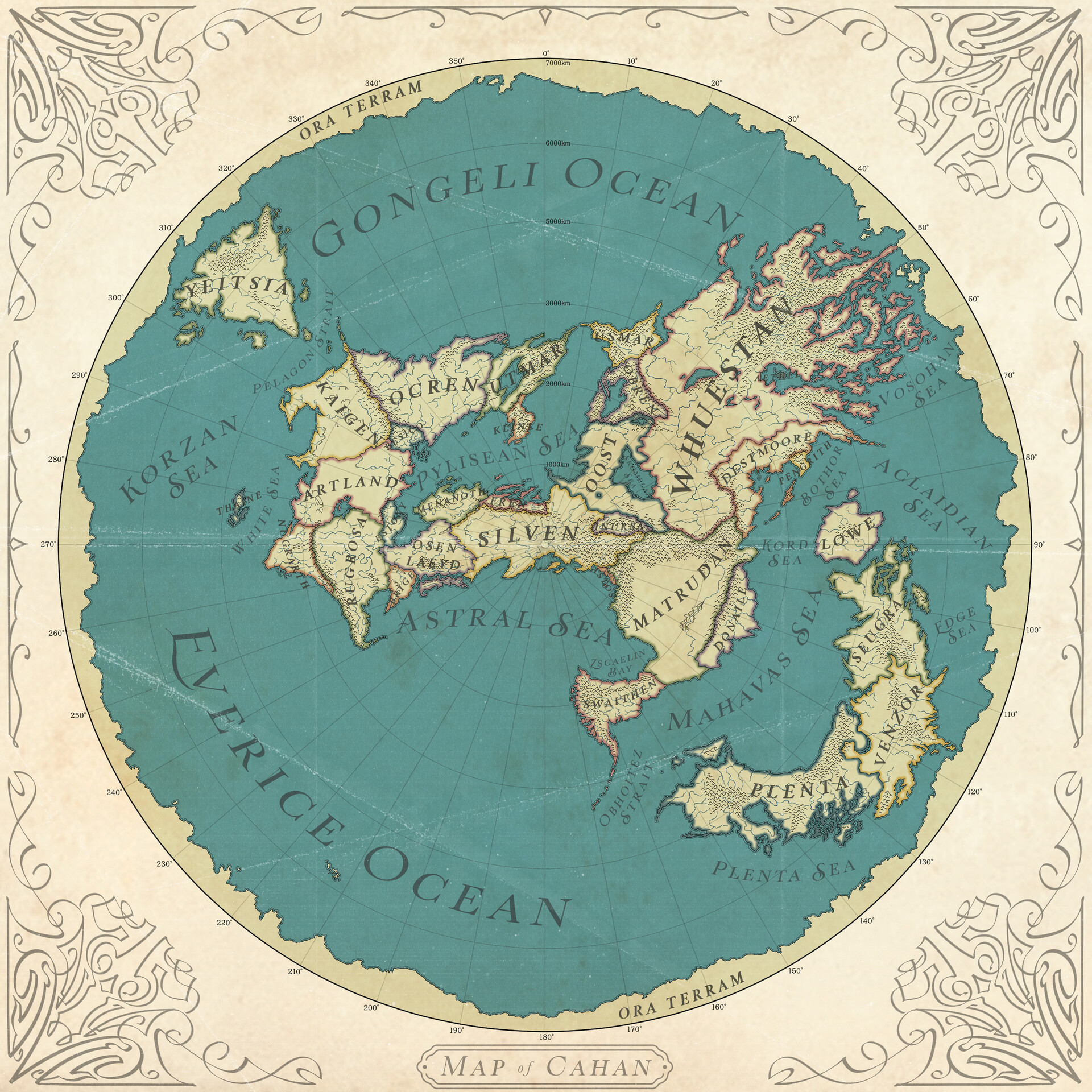 ArtStation - World Map - Ungodly Possessions