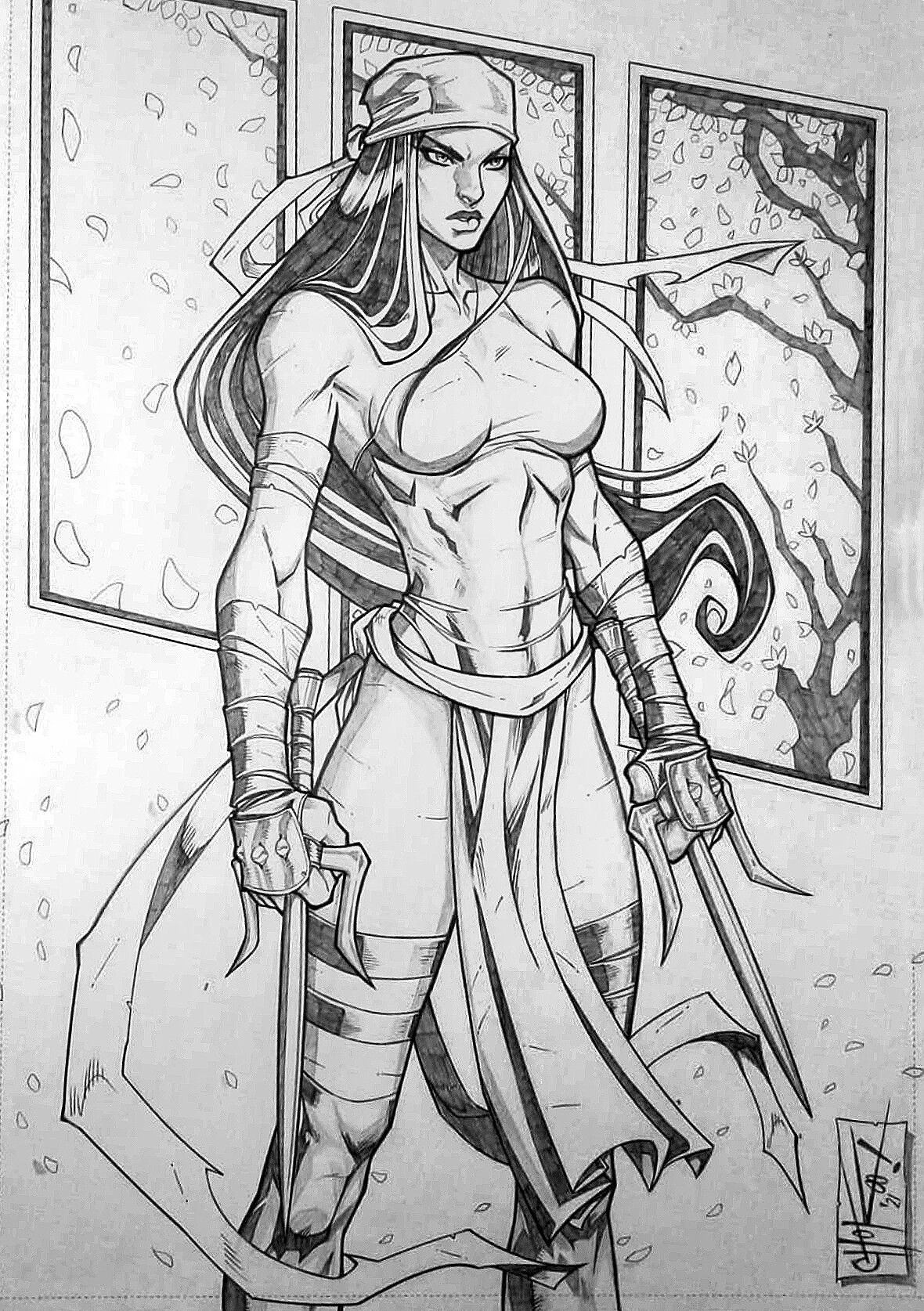 elektra coloring pages