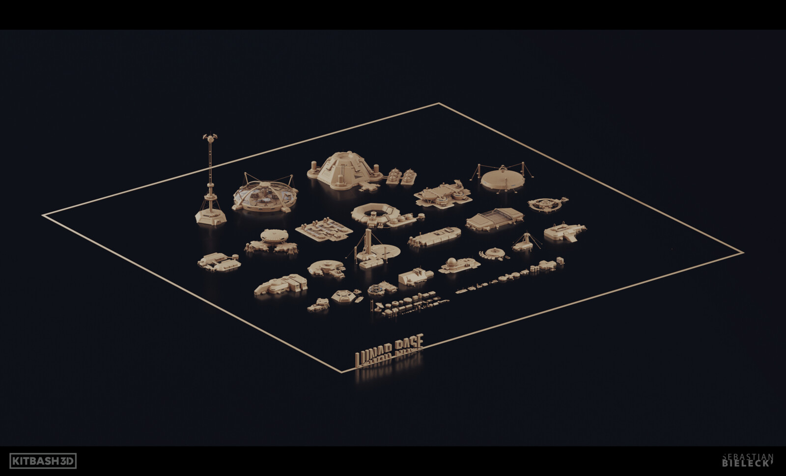 Sebastian Bielecki - Lunar Base Kitbash3D Set