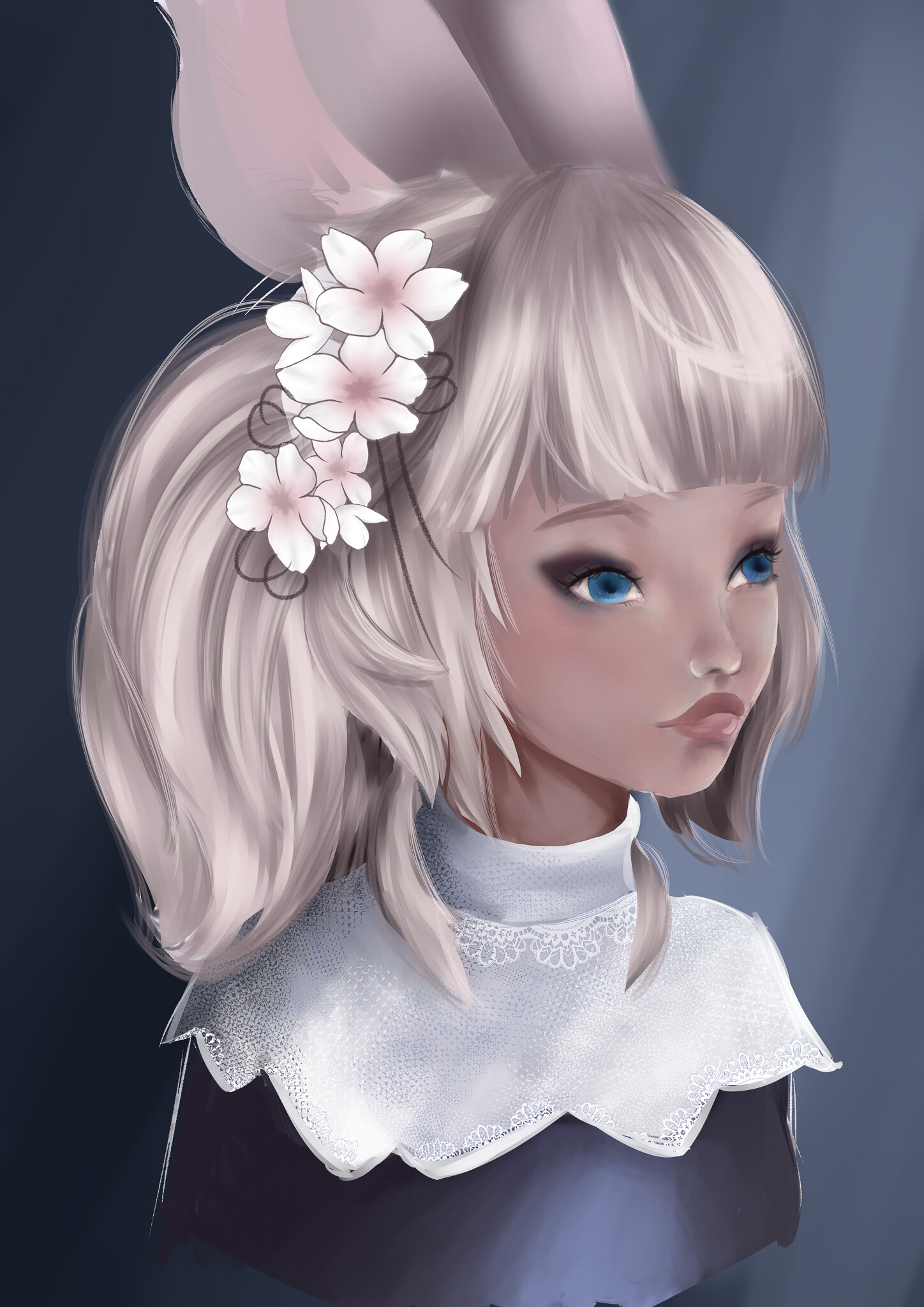 ArtStation - Final Fantasy Viera portrait practice