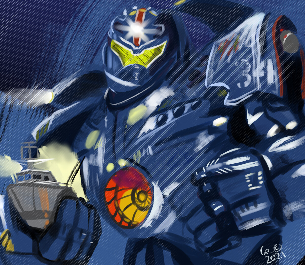 ArtStation - Gypsy Danger - Mecha practice