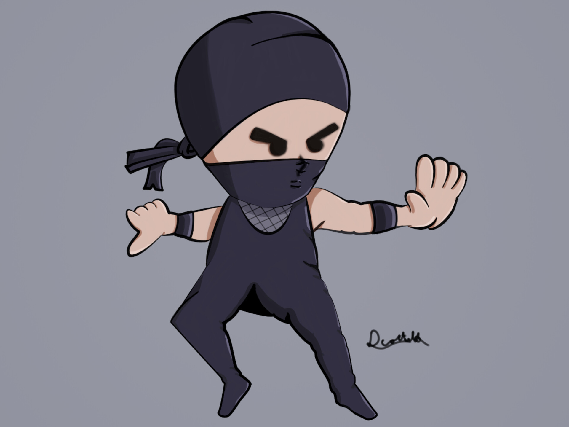 ArtStation - Big head Ninja