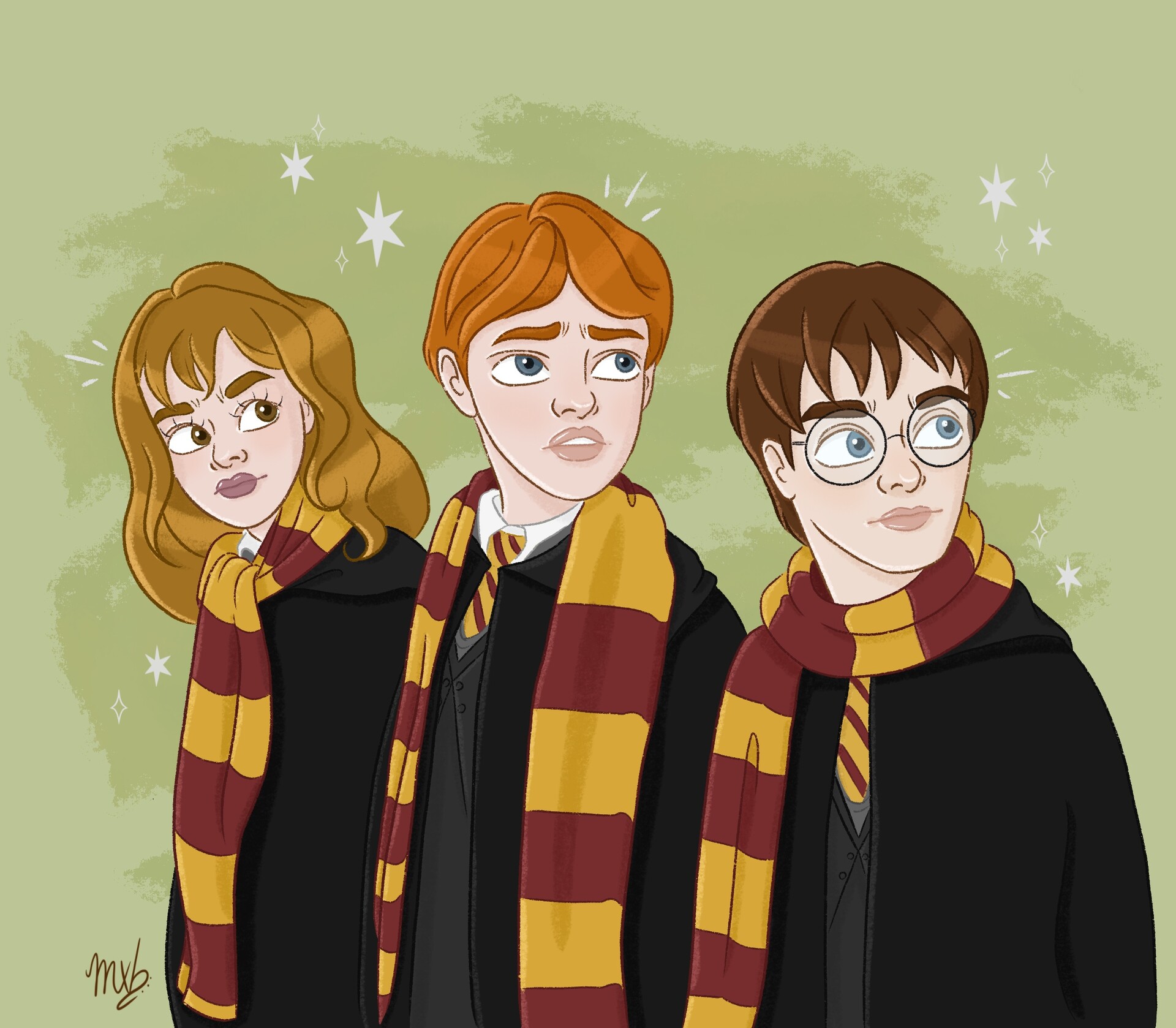 ArtStation - The Golden Trio - Fanart